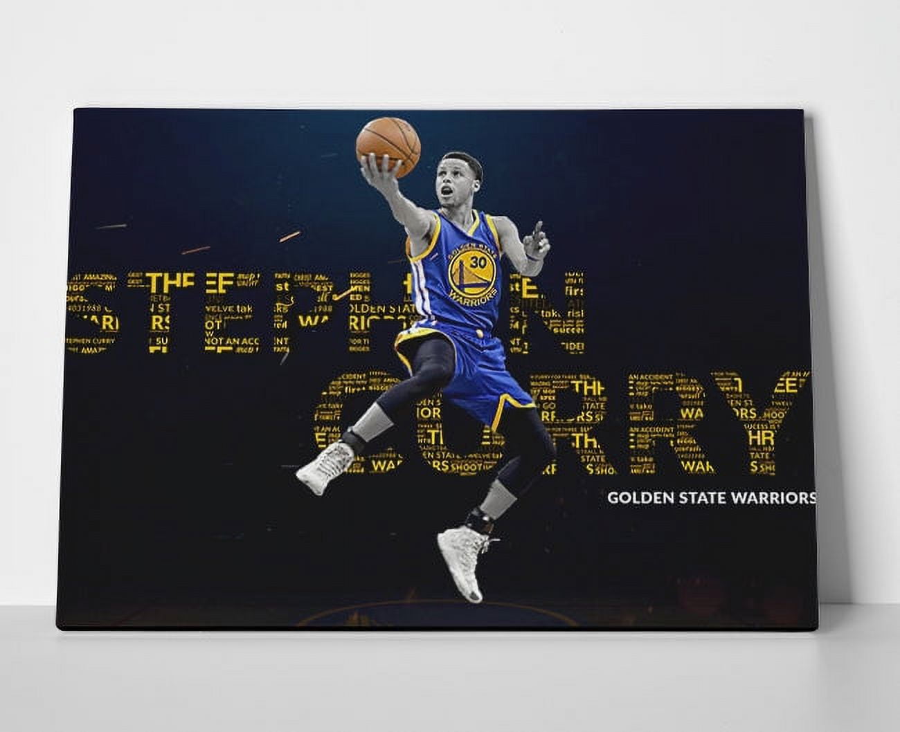 Steph Curry Layup Poster or Wrapped Canvas - Walmart.com