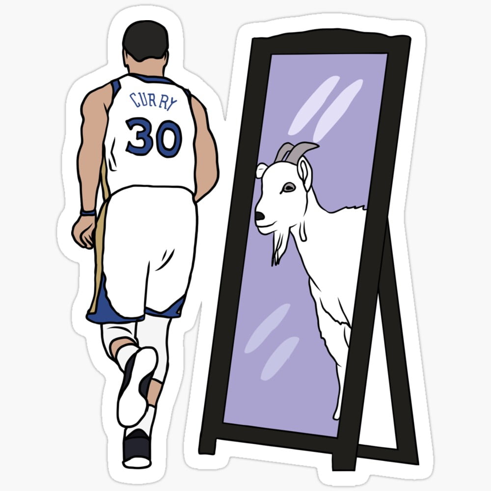 Steph Curry Mirror Goat Sticker Phone Decal Water Bottle Stickers Car ...