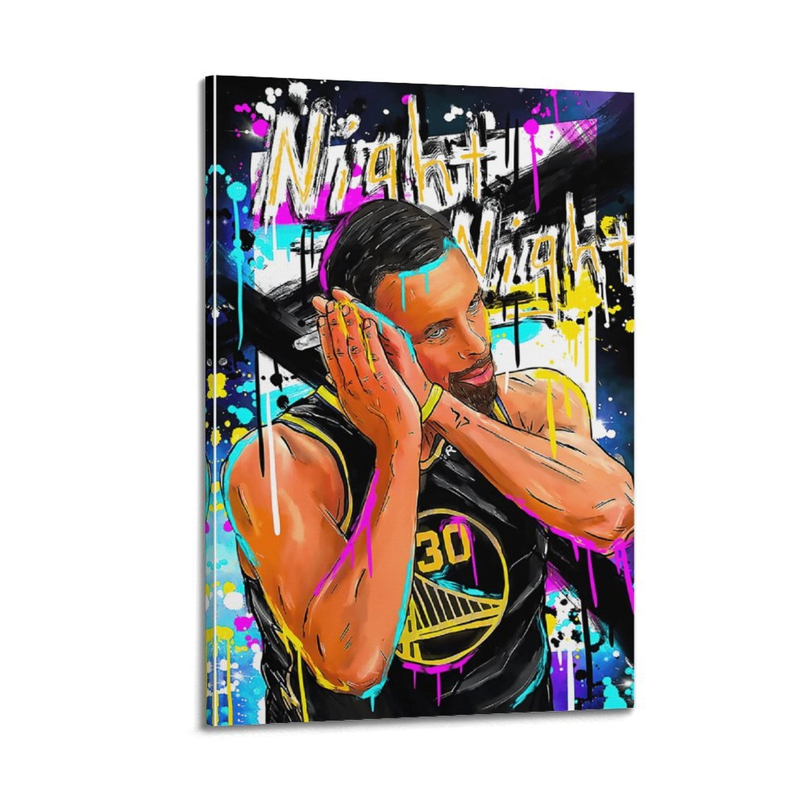 Steph Curry Night Night Anime Star Music Picture Wall Art Painting ...
