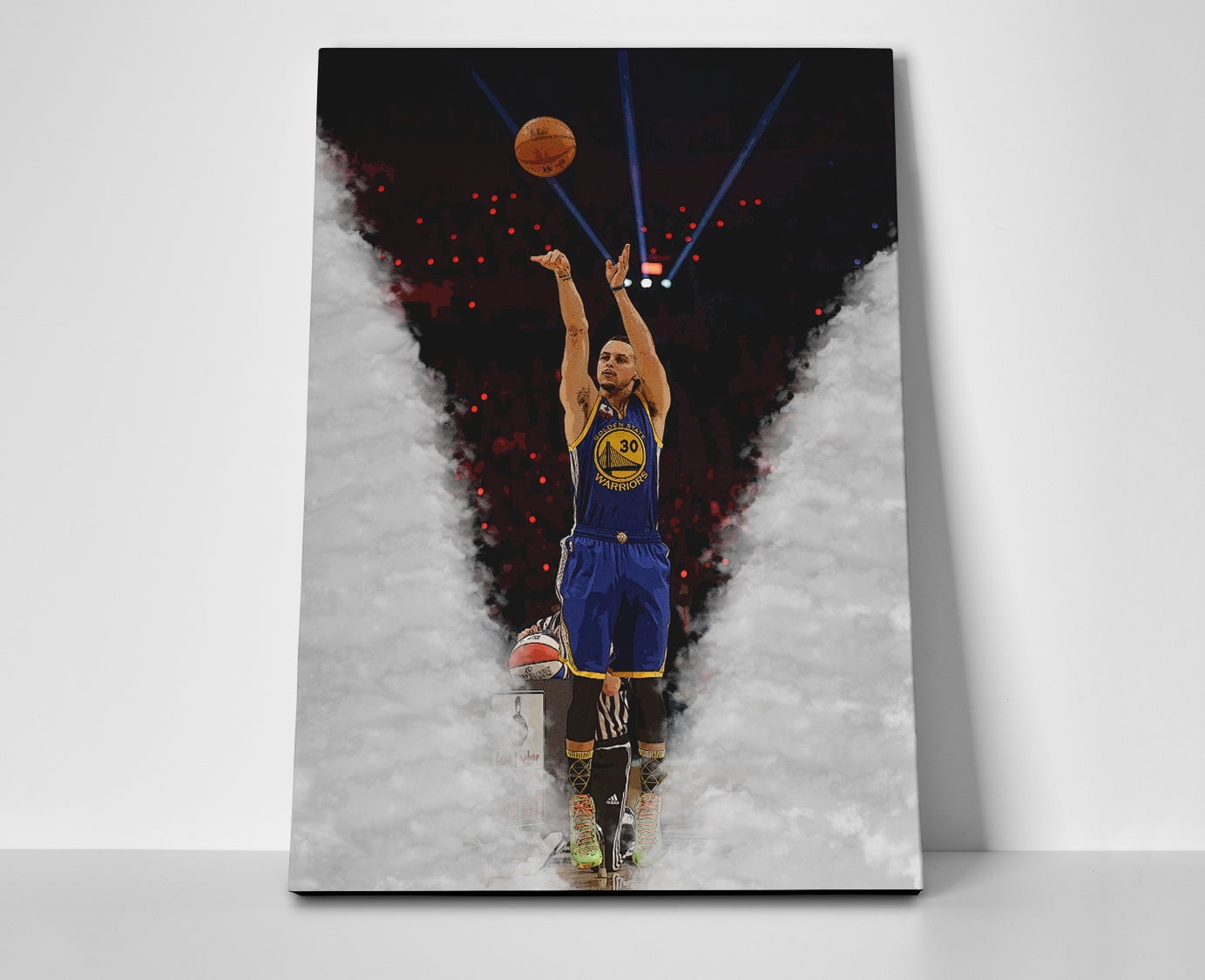 Steph Curry Shooting Poster or Wrapped Canvas - Walmart.com