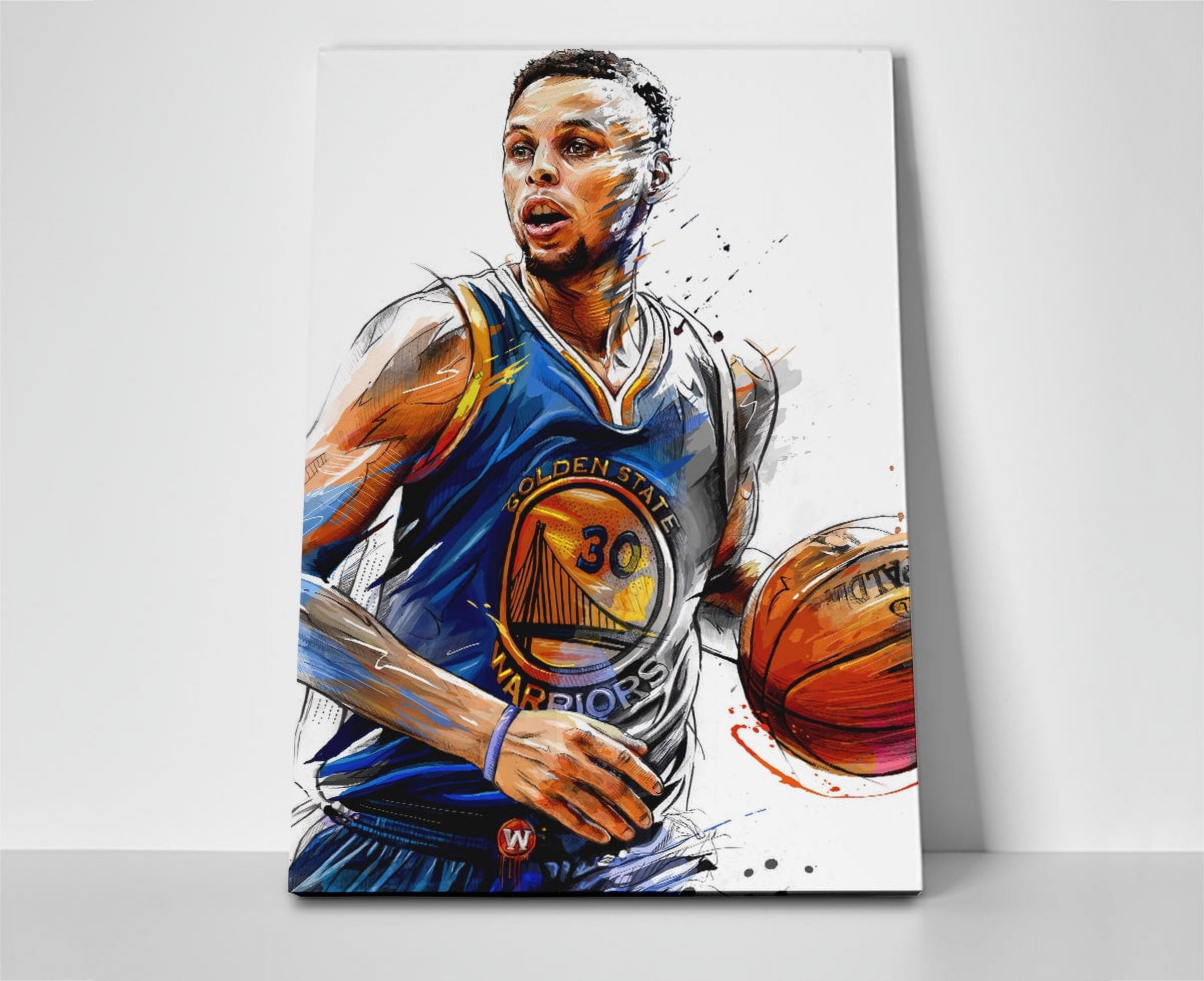 Steph Curry Wall Art Poster or Wrapped Canvas - Walmart.com