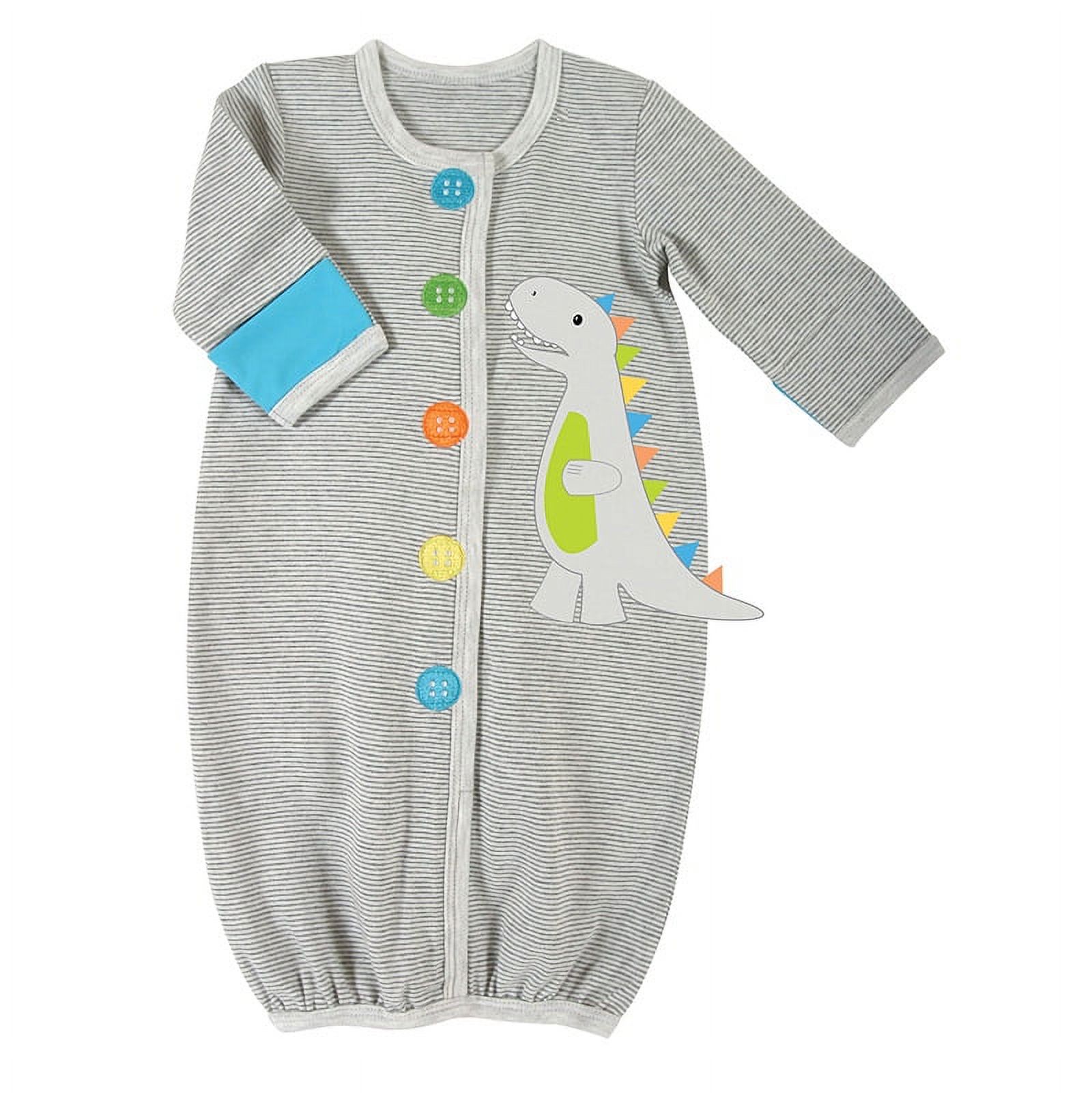 Stephan Baby 600517 6 Months Newborn Infant Boy Dinosaur Gown Gray ...