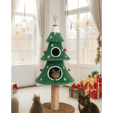 Stephan Roberts, Christmas Cat Tree Tower, 52" H, Alpine Green ...