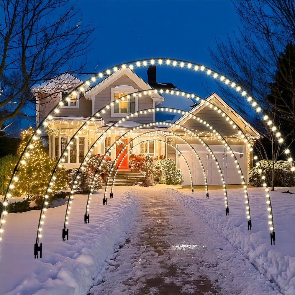 Stephan Roberts 6 Pack LED 10FT Christmas Light Arch with 8 Modes for ...