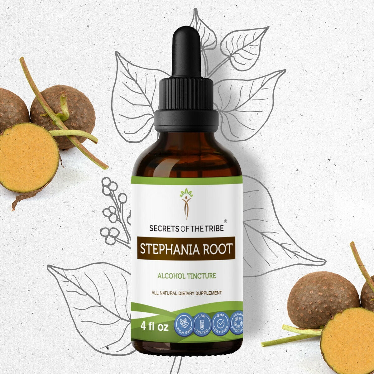Stephania Root Tincture Alcohol Extract, Radix Stephaniae Tetrandrae ...