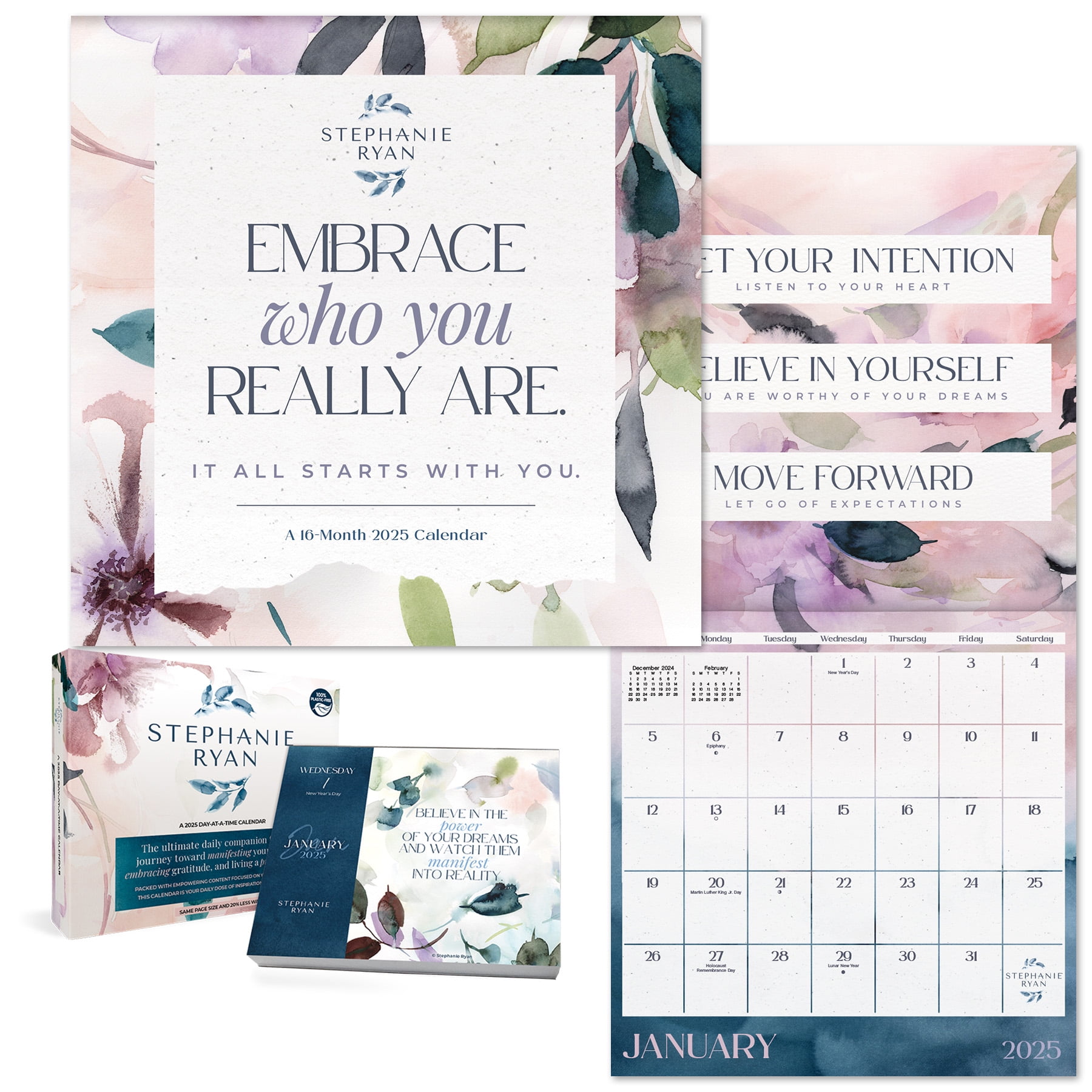 Stephanie Ryan 2025 Calendar and Daily Desk Box Calendar - Walmart.com