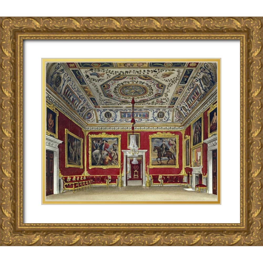 Stephanoff, I. 31x26 Gold Ornate Wood Framed with Double Matting Museum ...