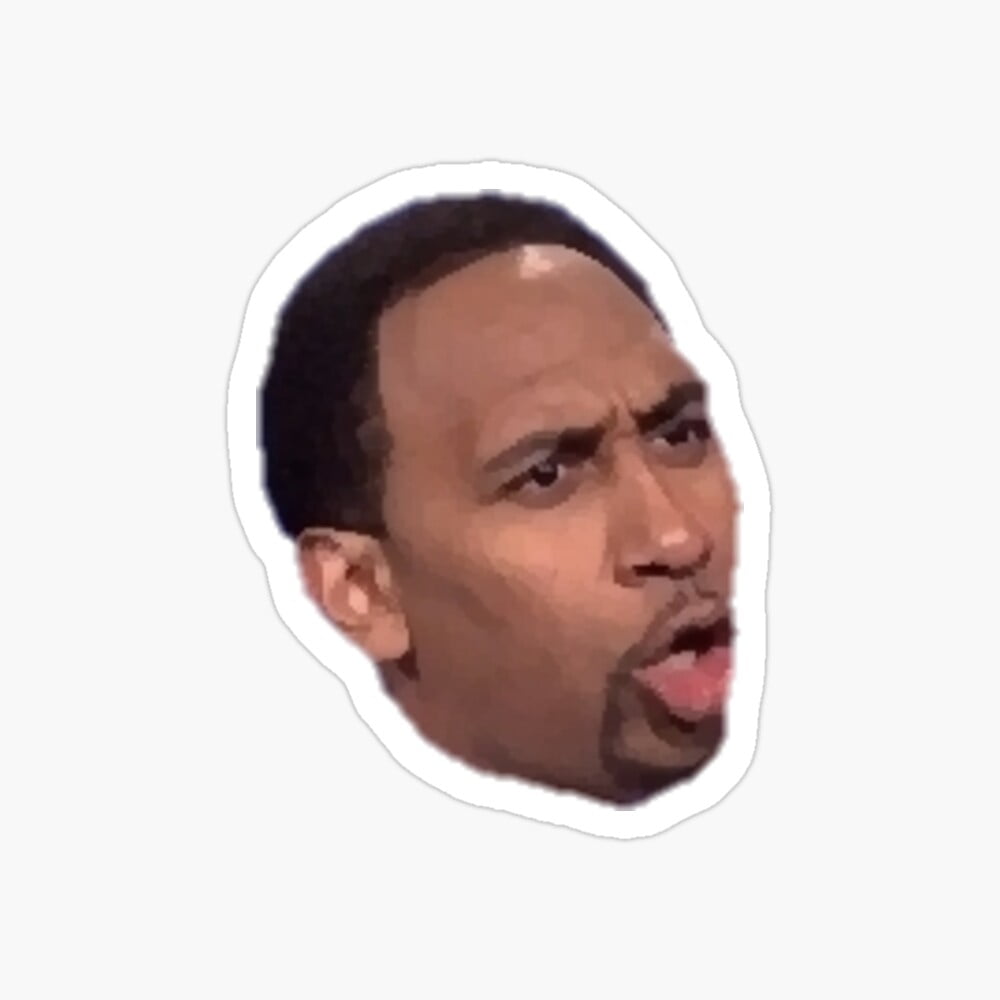 Stephen A. Smith Mad Face Sticker Phone Decal Water Bottle Stickers Car ...