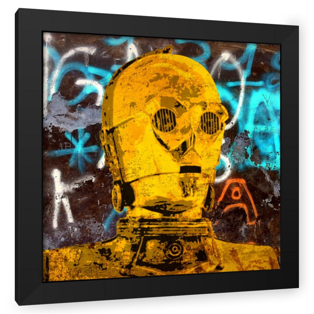 Stephen Chambers 12x12 Black Modern Wood Framed Wall Art Titled - C 3Po ...