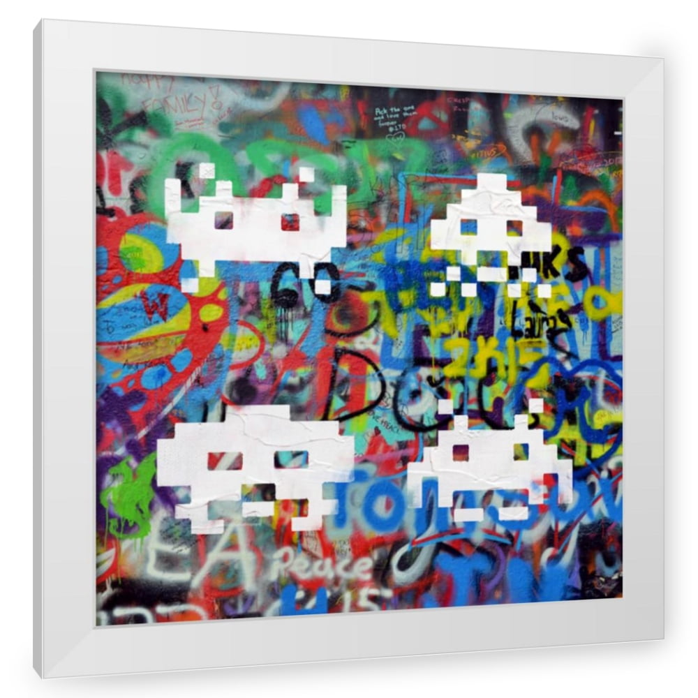 Stephen Chambers 12x12 White Modern Wood Framed Wall Art Titled - Space ...