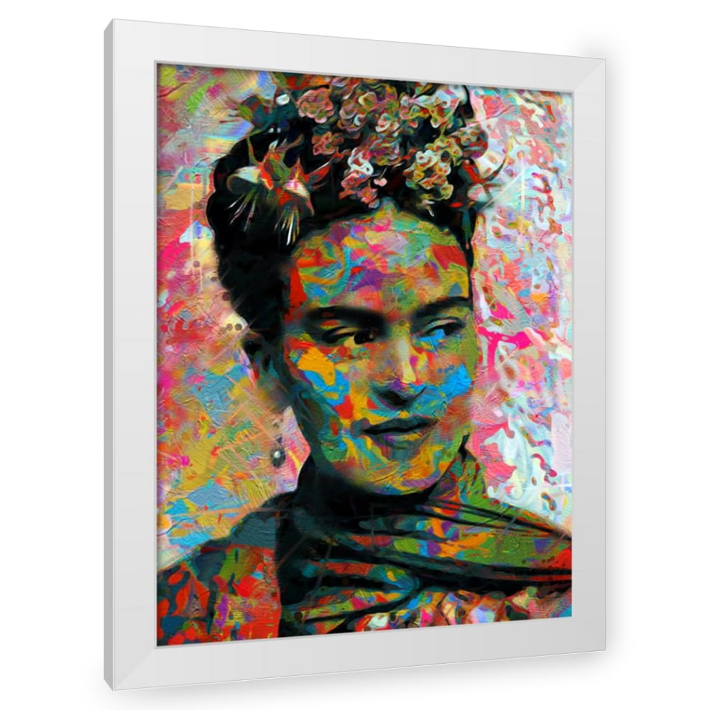Stephen Chambers 12x14 White Modern Wood Framed Wall Art Titled - Frida ...