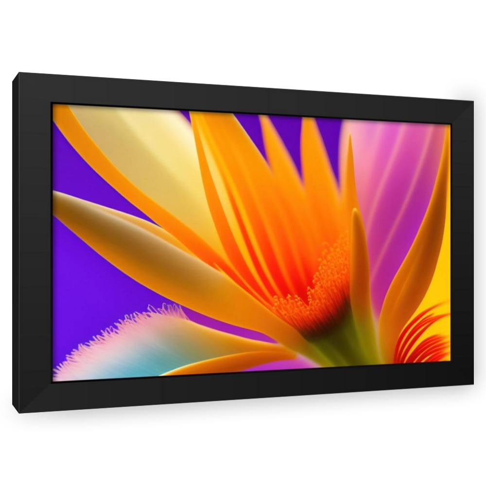 Stephen Chambers 14x11 Black Modern Wood Framed Wall Art Titled - Flower17 - Walmart.com