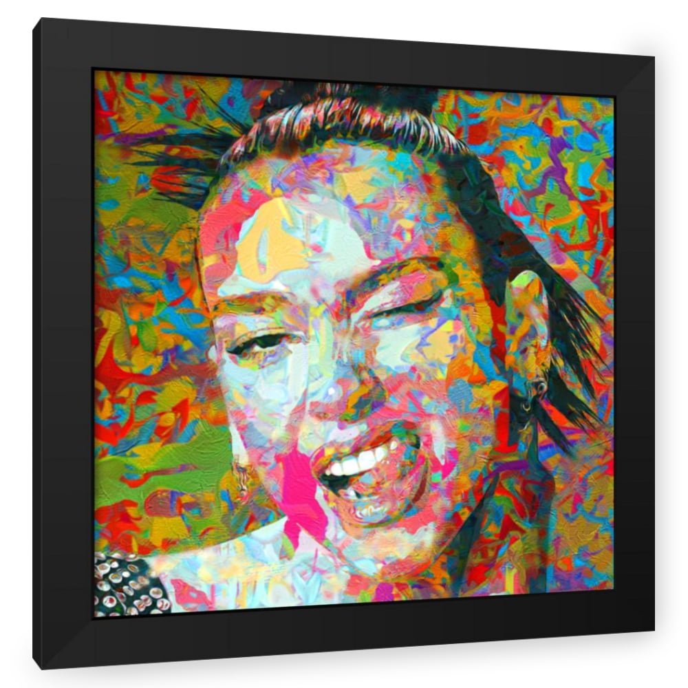 Stephen Chambers 15x15 Black Modern Wood Framed Wall Art Titled Dua