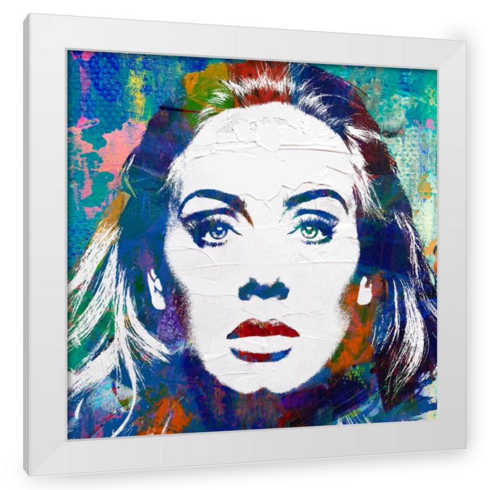 Stephen Chambers 15x15 White Modern Wood Framed Wall Art Titled - Adele ...