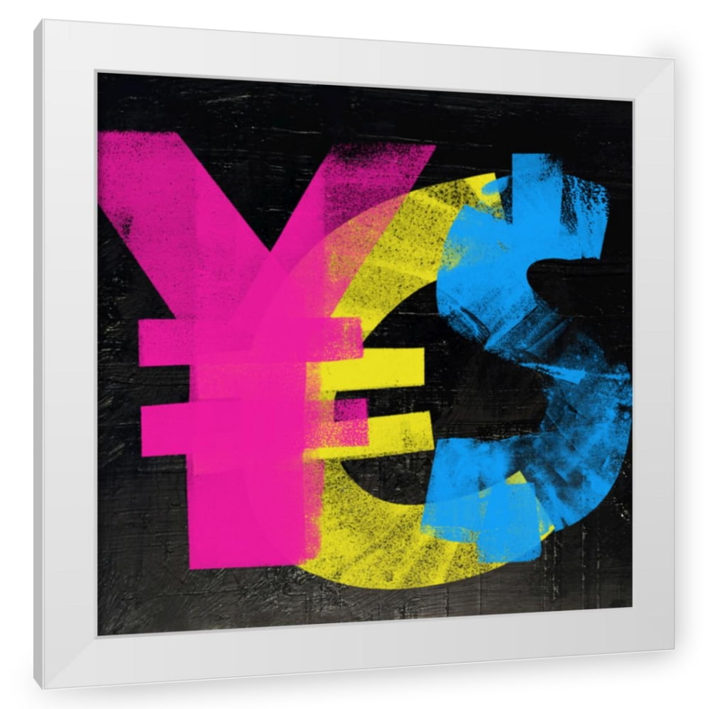 Stephen Chambers 15x15 White Modern Wood Framed Wall Art Titled - Yes ...