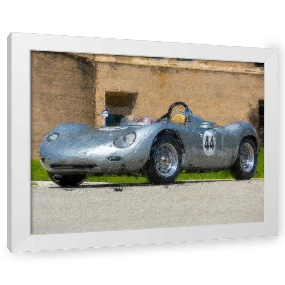 Stephen Chambers 18x15 White Modern Wood Framed Wall Art Titled - Porsche 718 Rsk 7 - Walmart.com