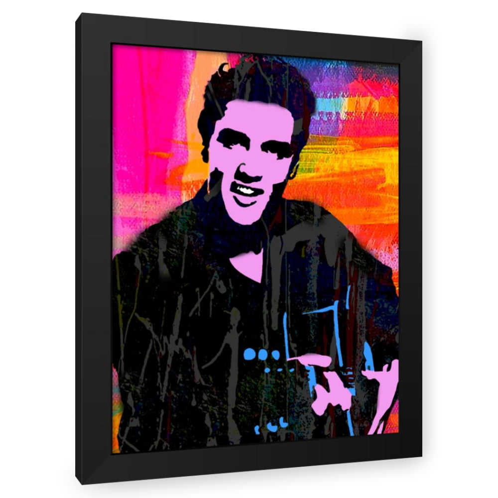Stephen Chambers 19x24 Black Modern Wood Framed Wall Art Titled - Elvis ...
