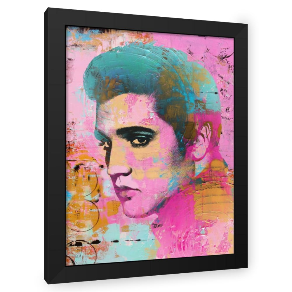 Stephen Chambers 19x24 Black Modern Wood Framed Wall Art Titled - Elvis ...
