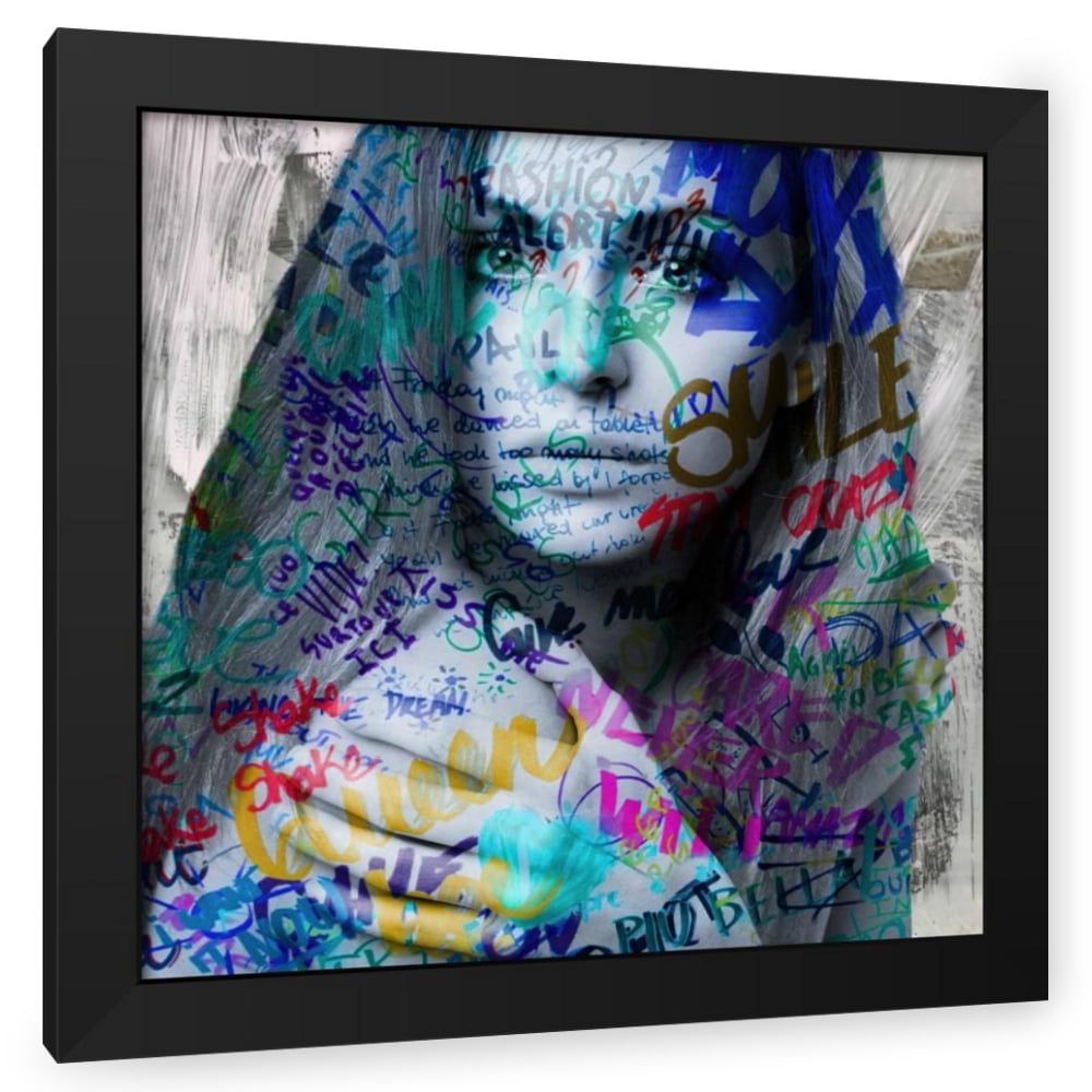 Stephen Chambers 20x20 Black Modern Wood Framed Wall Art Titled