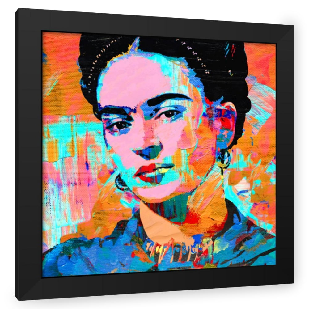 Stephen Chambers 20x20 Black Modern Wood Framed Wall Art Titled Frida