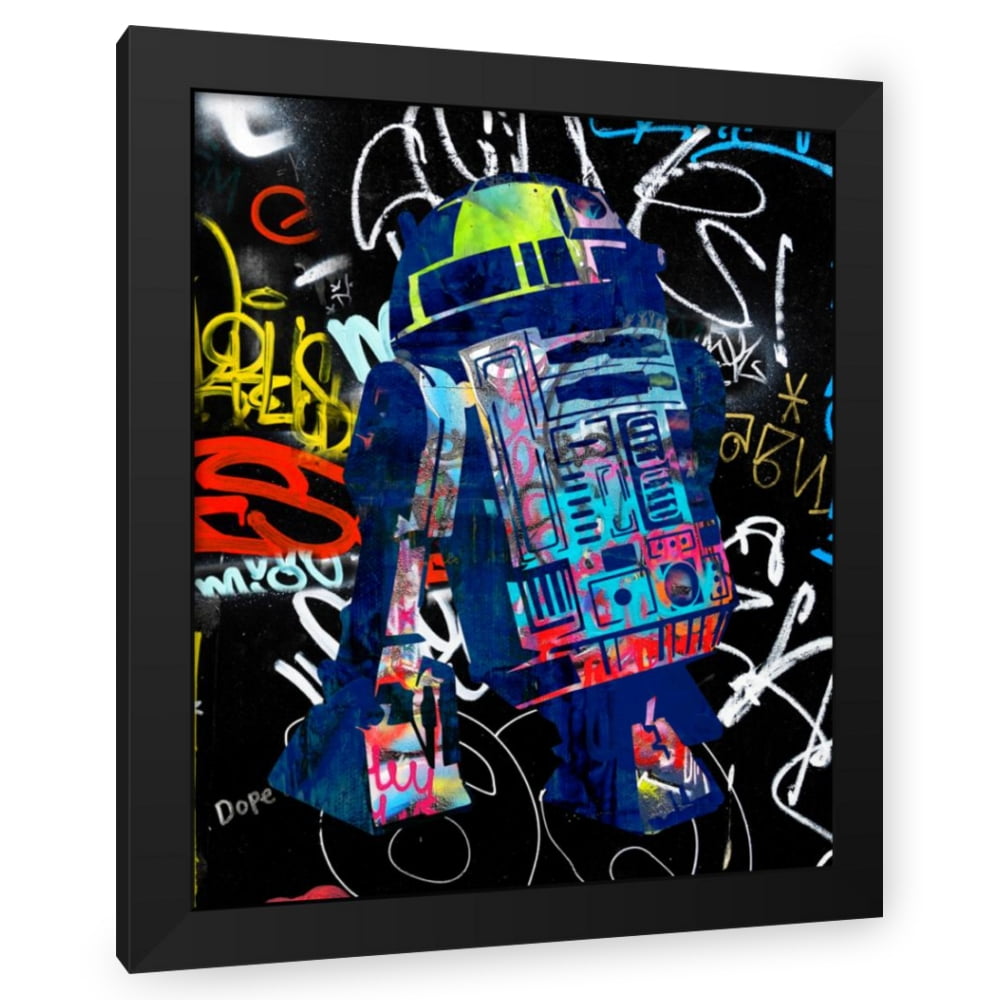 Stephen Chambers 20x23 Black Modern Wood Framed Wall Art Titled - R2D2 ...