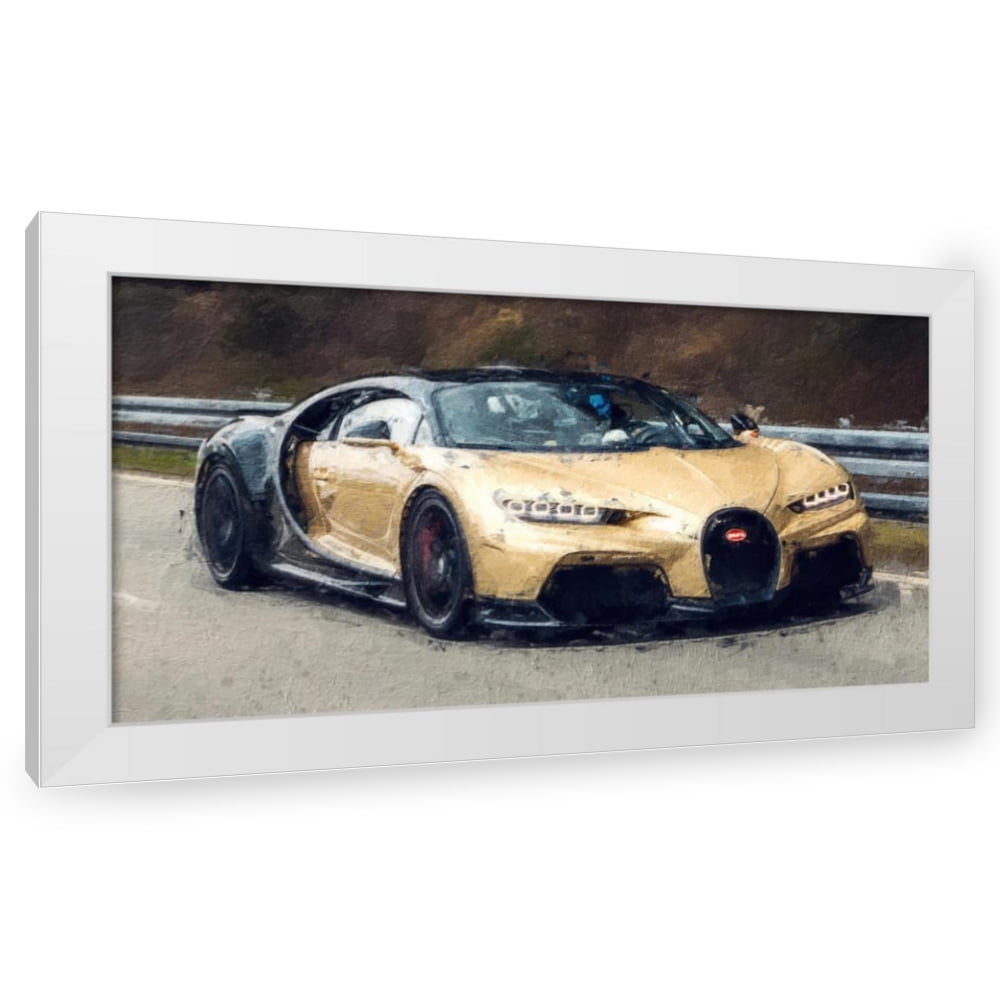 Stephen Chambers 24x14 White Modern Wood Framed Wall Art Titled ...