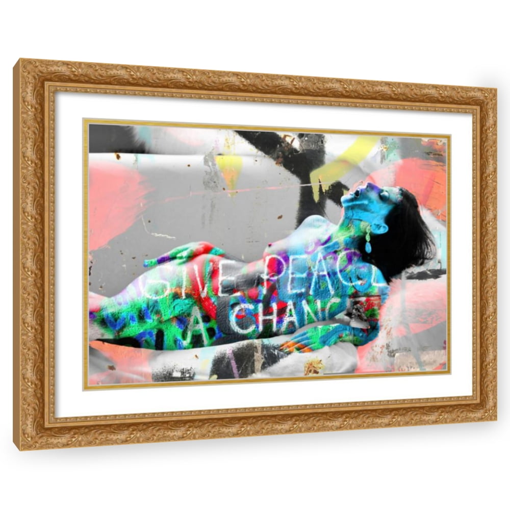 Stephen Chambers 24x18 Gold Ornate Wood Framed With Double Matting Wall ...