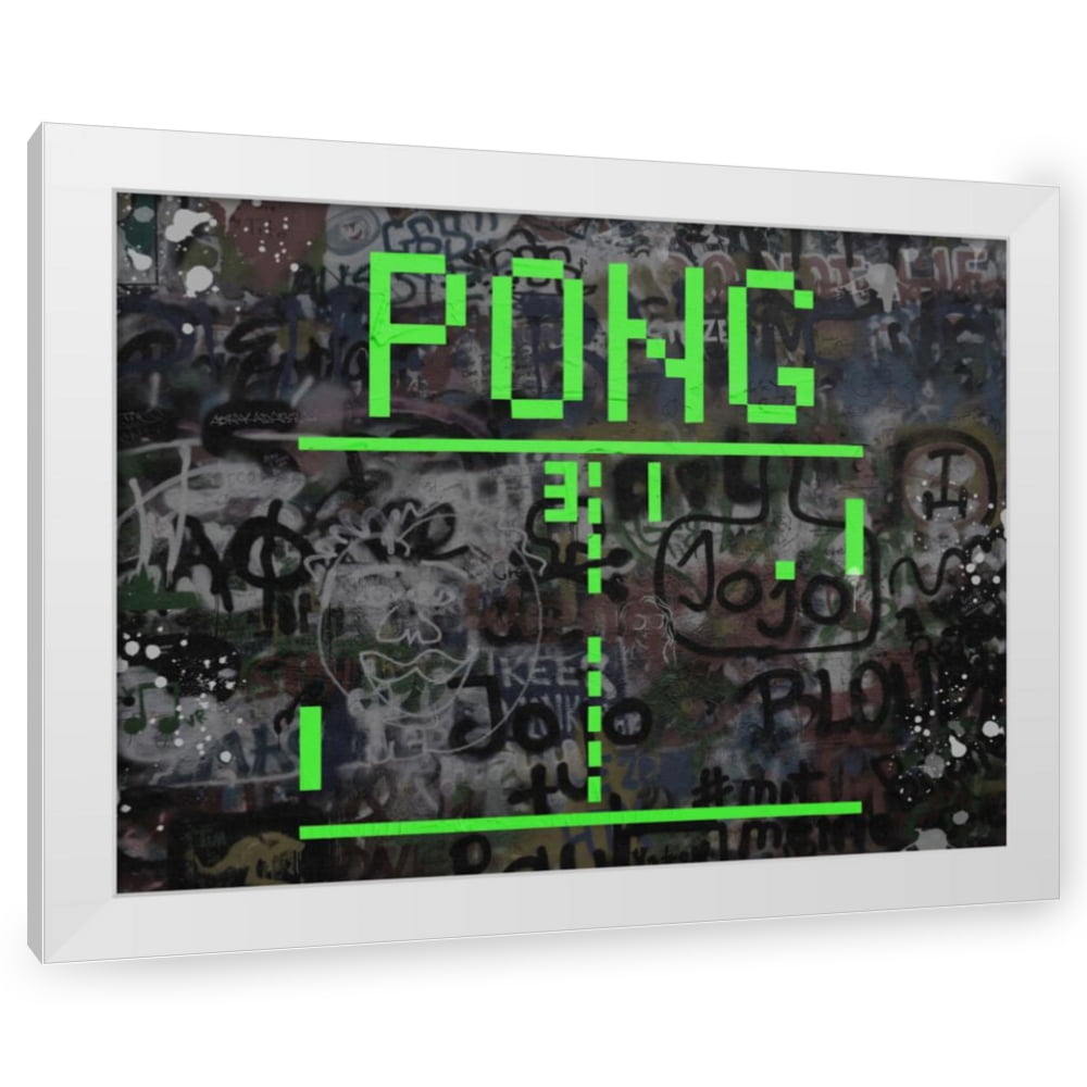 Stephen Chambers 24x19 White Modern Wood Framed Wall Art Titled - Pong ...