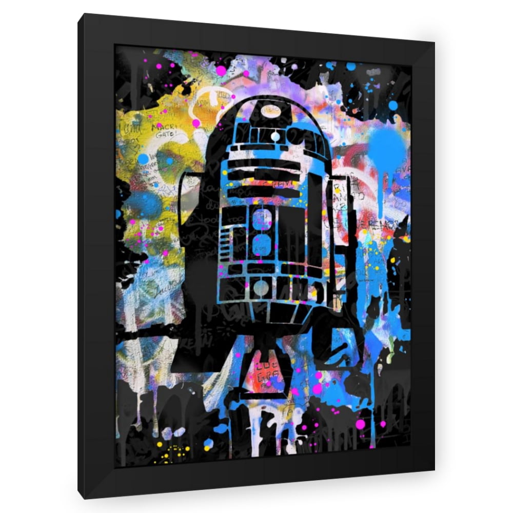 Stephen Chambers 25x32 Black Modern Wood Framed Wall Art Titled - R2D2 ...