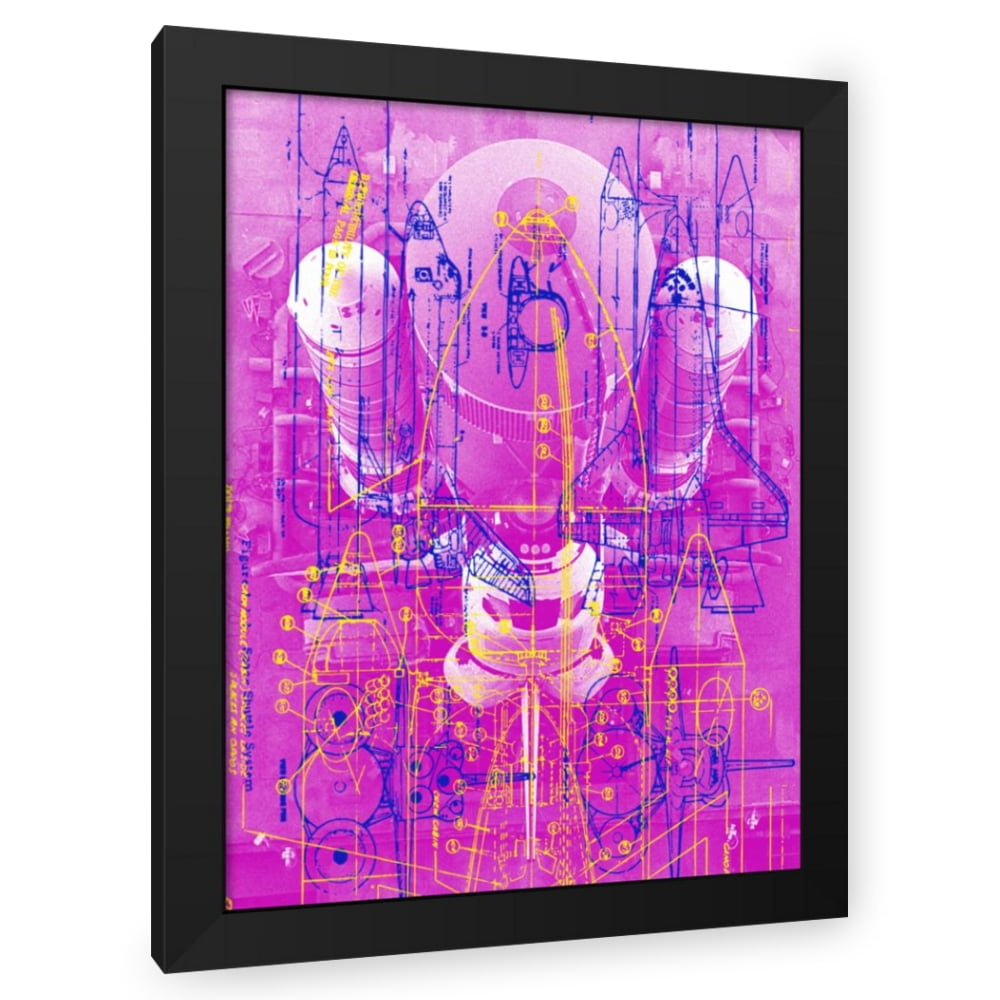Stephen Chambers 25x32 Black Modern Wood Framed Wall Art Titled - Space ...