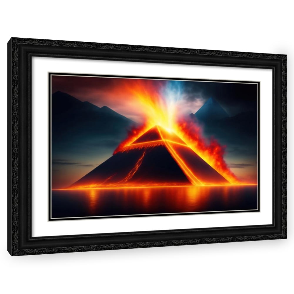 Stephen Chambers 32x23 Black Ornate Wood Framed With Double Matting ...