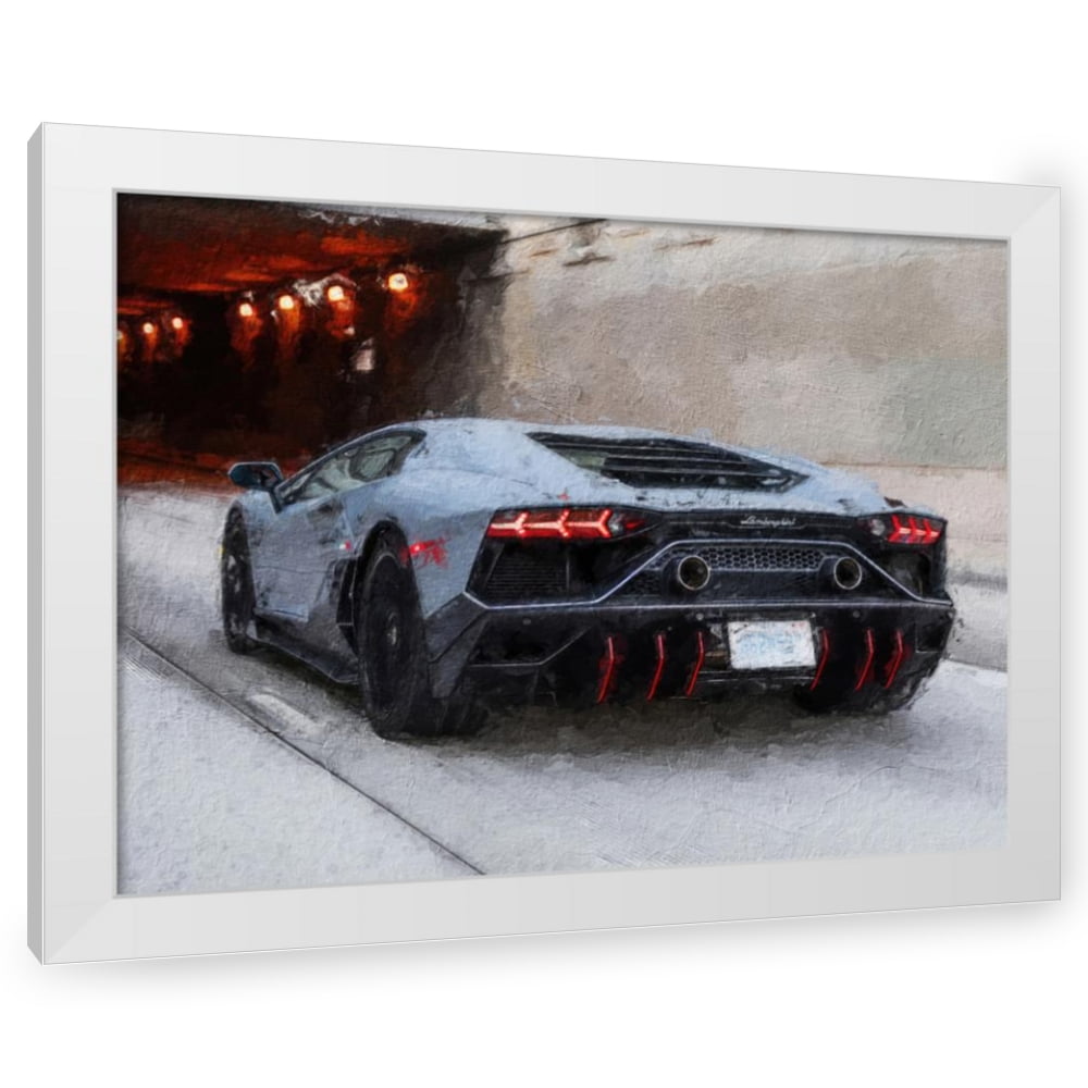 Stephen Chambers 32x25 White Modern Wood Framed Wall Art Titled ...