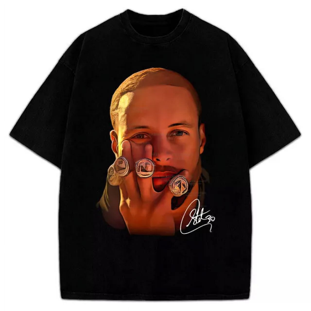 Stephen Curry 4 Rings Muse Steph Curry GSW Custom Design Graphic T ...