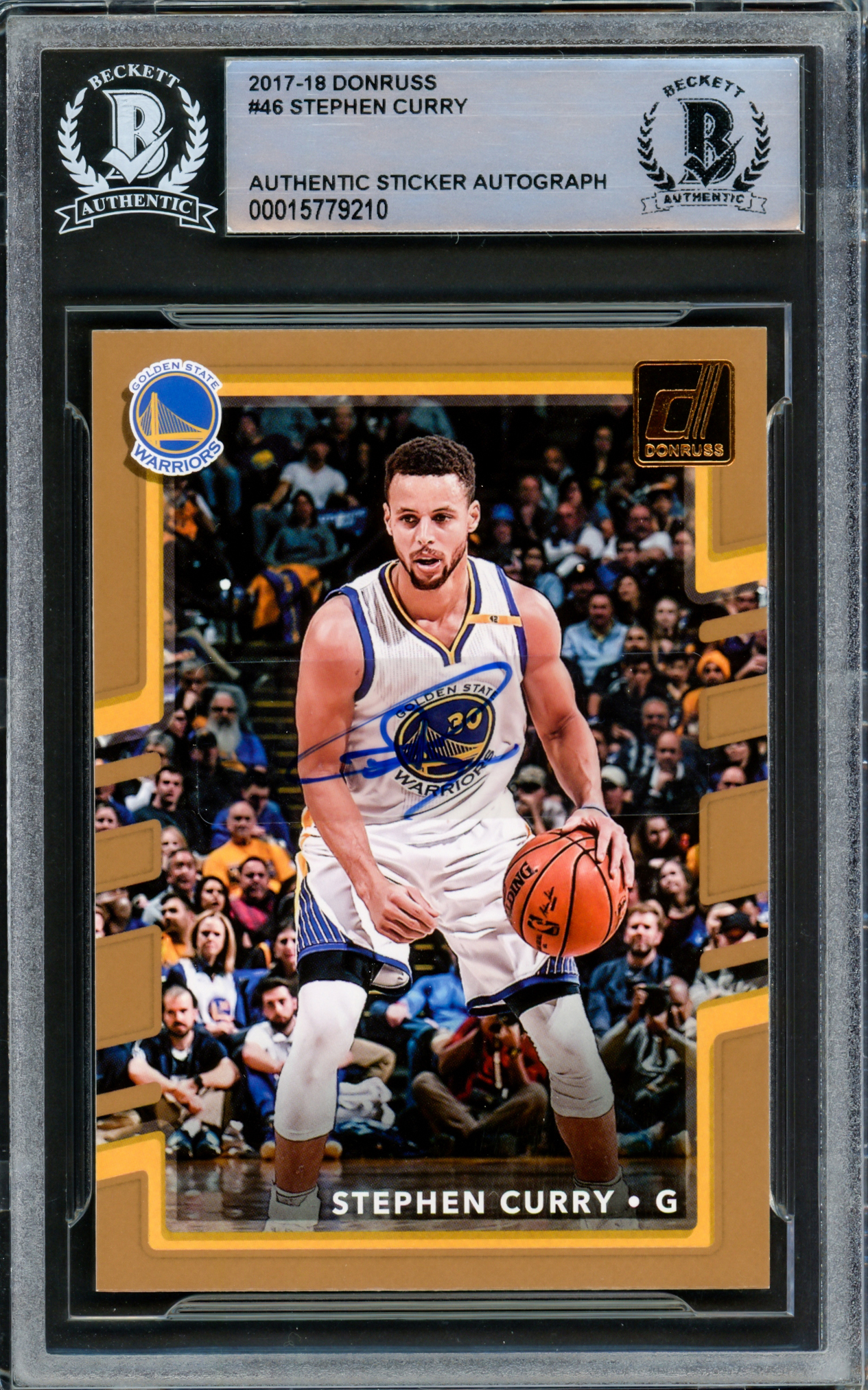 Stephen Curry Autographed 2017-18 Donruss Card #46 Golden State ...