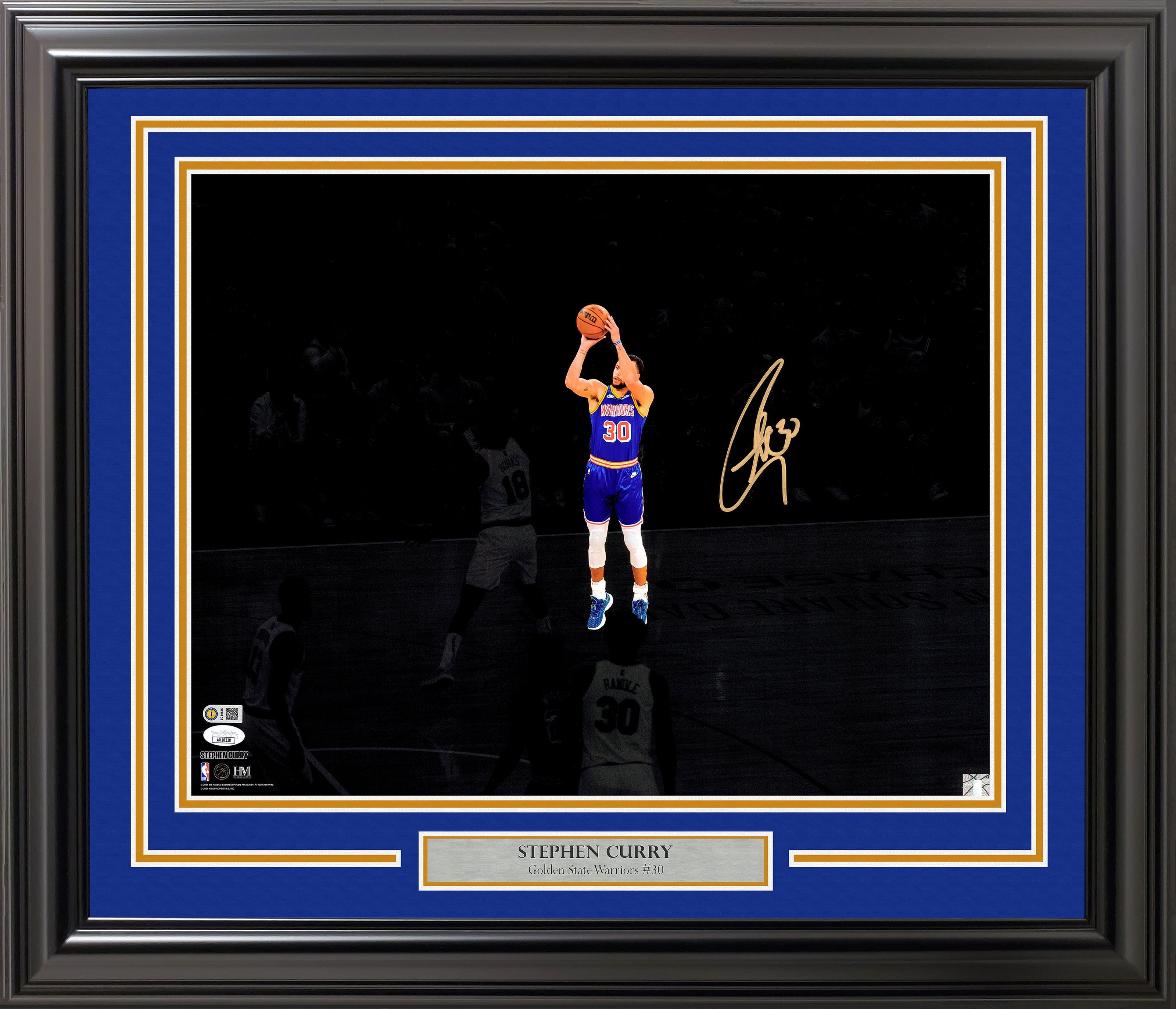 Stephen Curry Autographed Framed 16x20 Photo Golden State Warriors ...