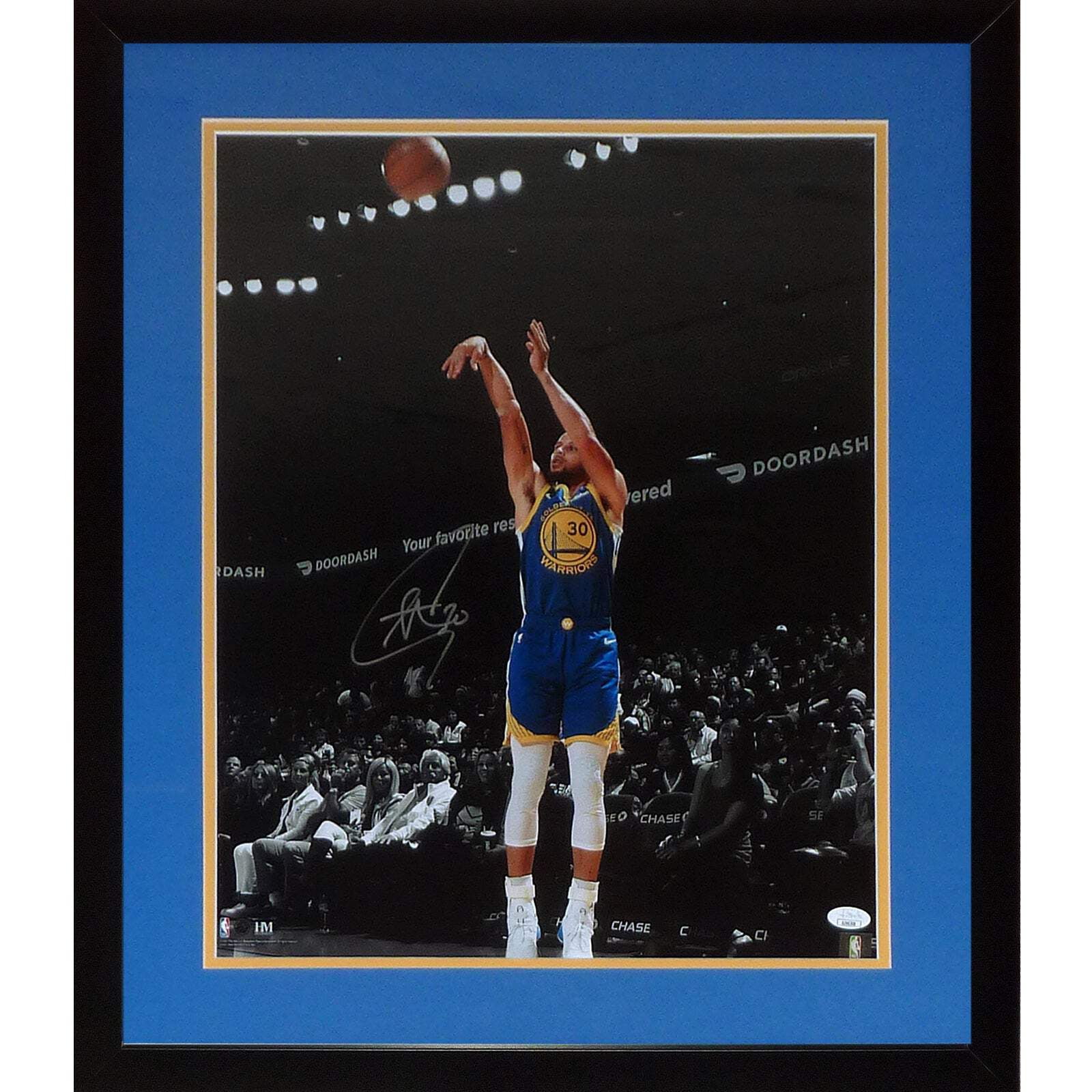 Stephen Curry Autographed Golden State Warriors (Action) Deluxe Framed ...