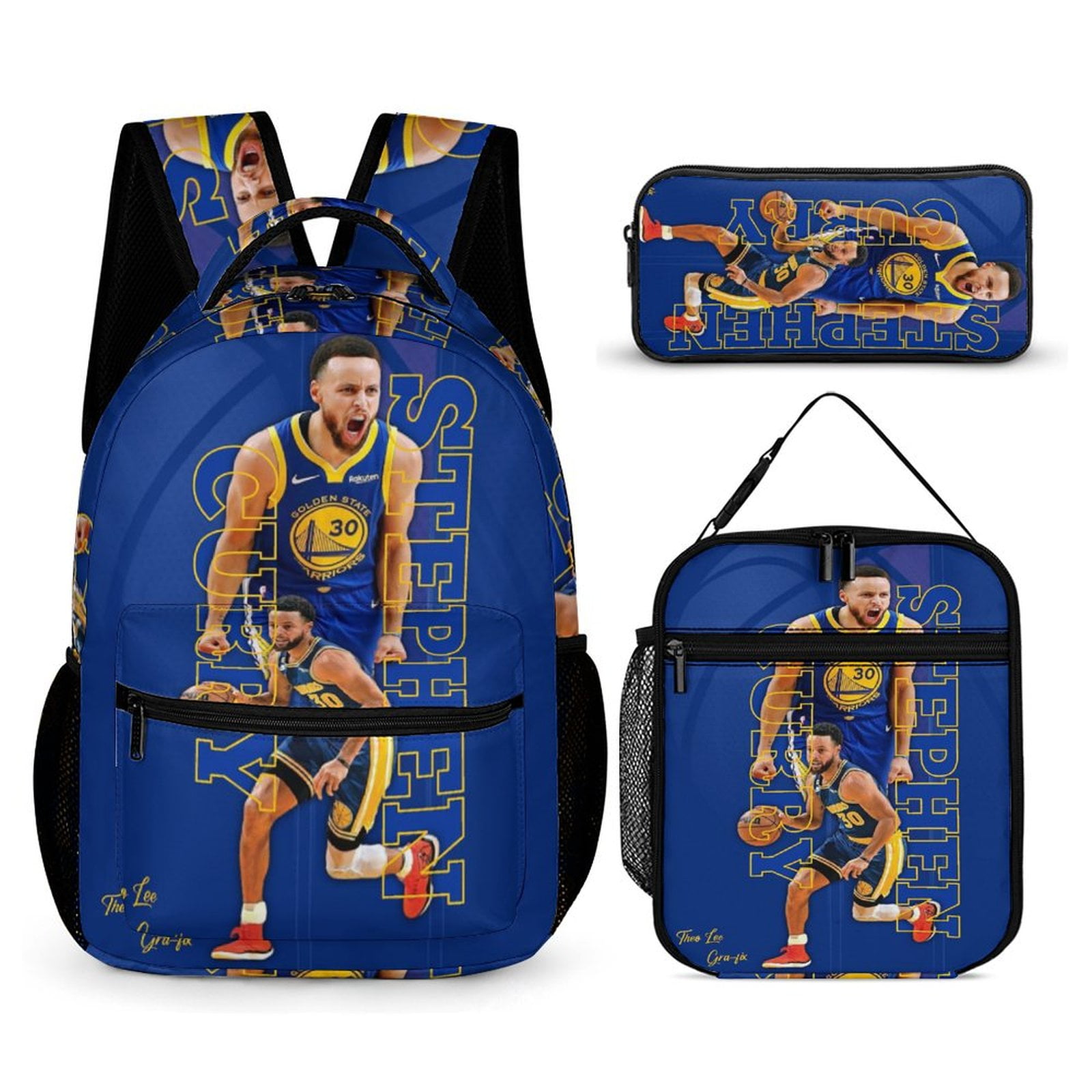 Stephen Curry Bag (2) Backpack, 3Pcs Anime Cartoon Backpack Cute ...