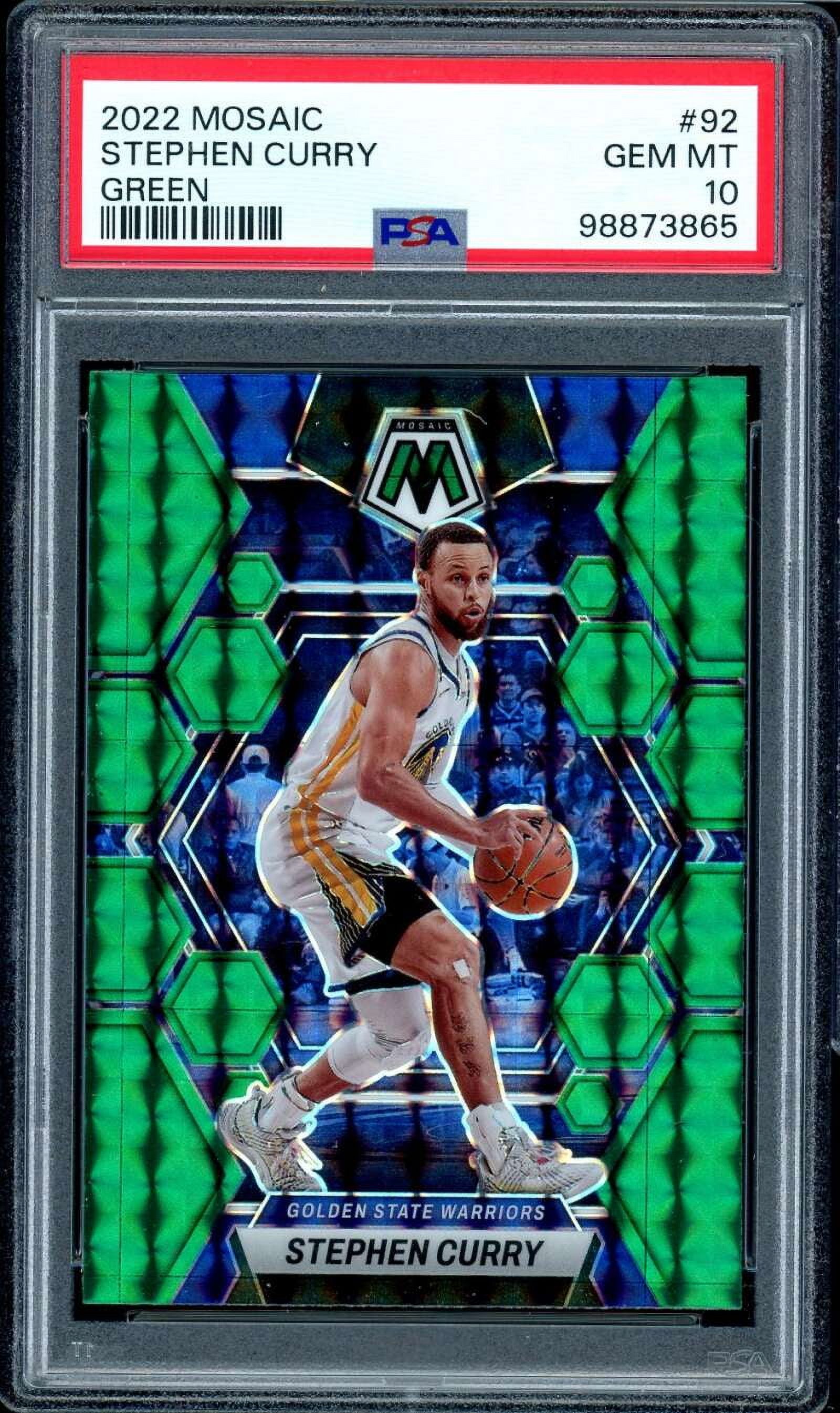 Stephen Curry Card 2022-23 Mosaic Green #92 PSA 10 - Walmart.com