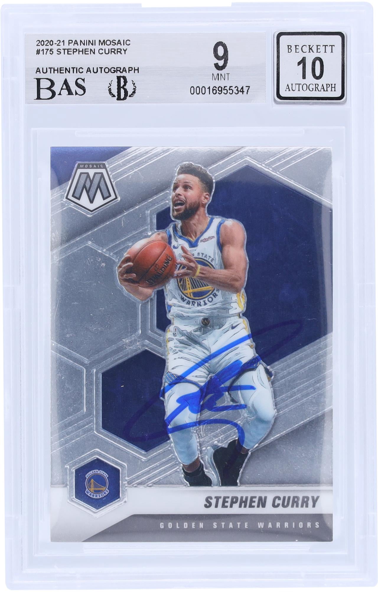 Stephen Curry Golden State Warriors Autographed 2020-21 Panini Mosaic ...