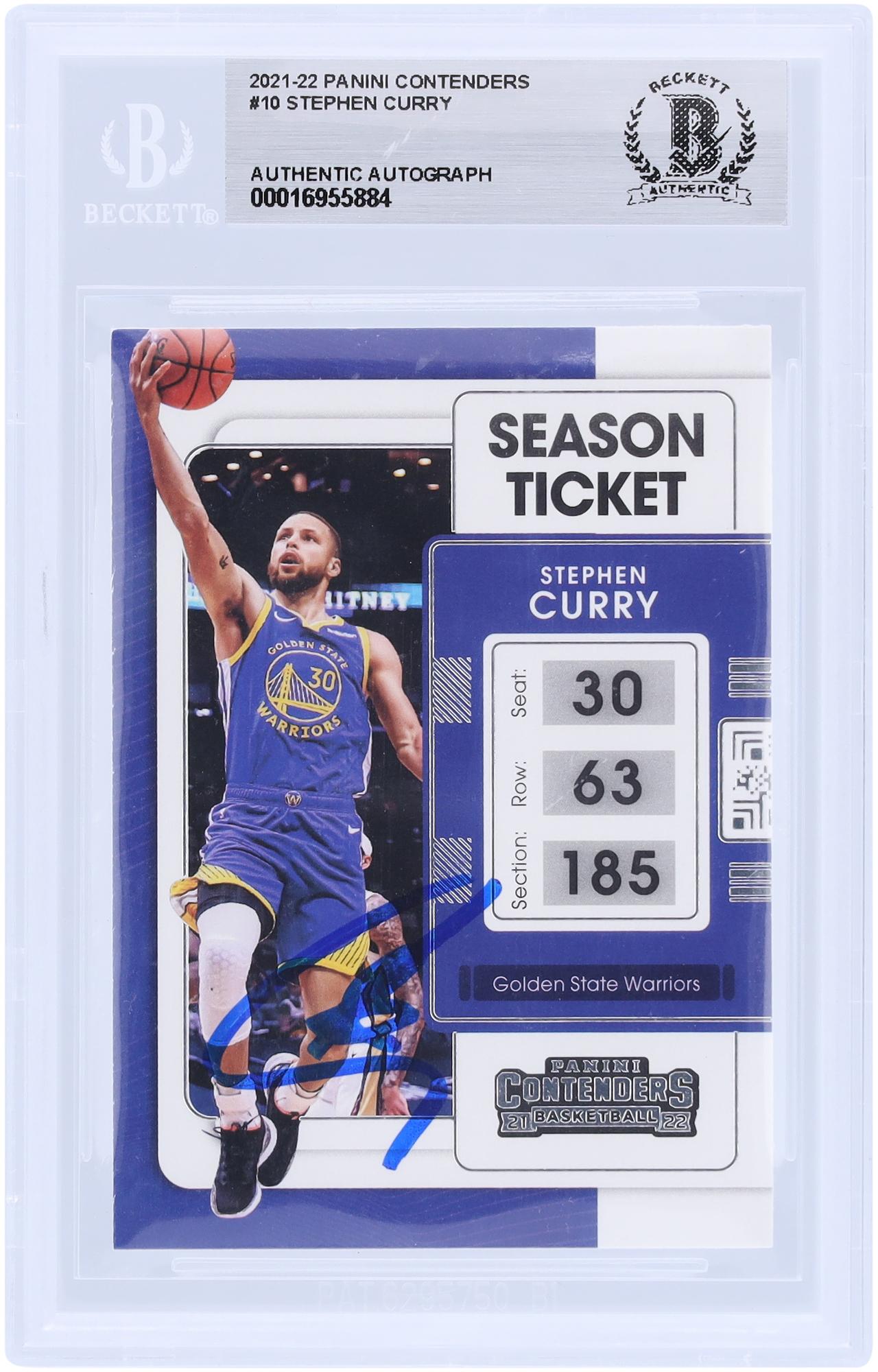 Stephen Curry Golden State Warriors Autographed 2021-22 Panini ...