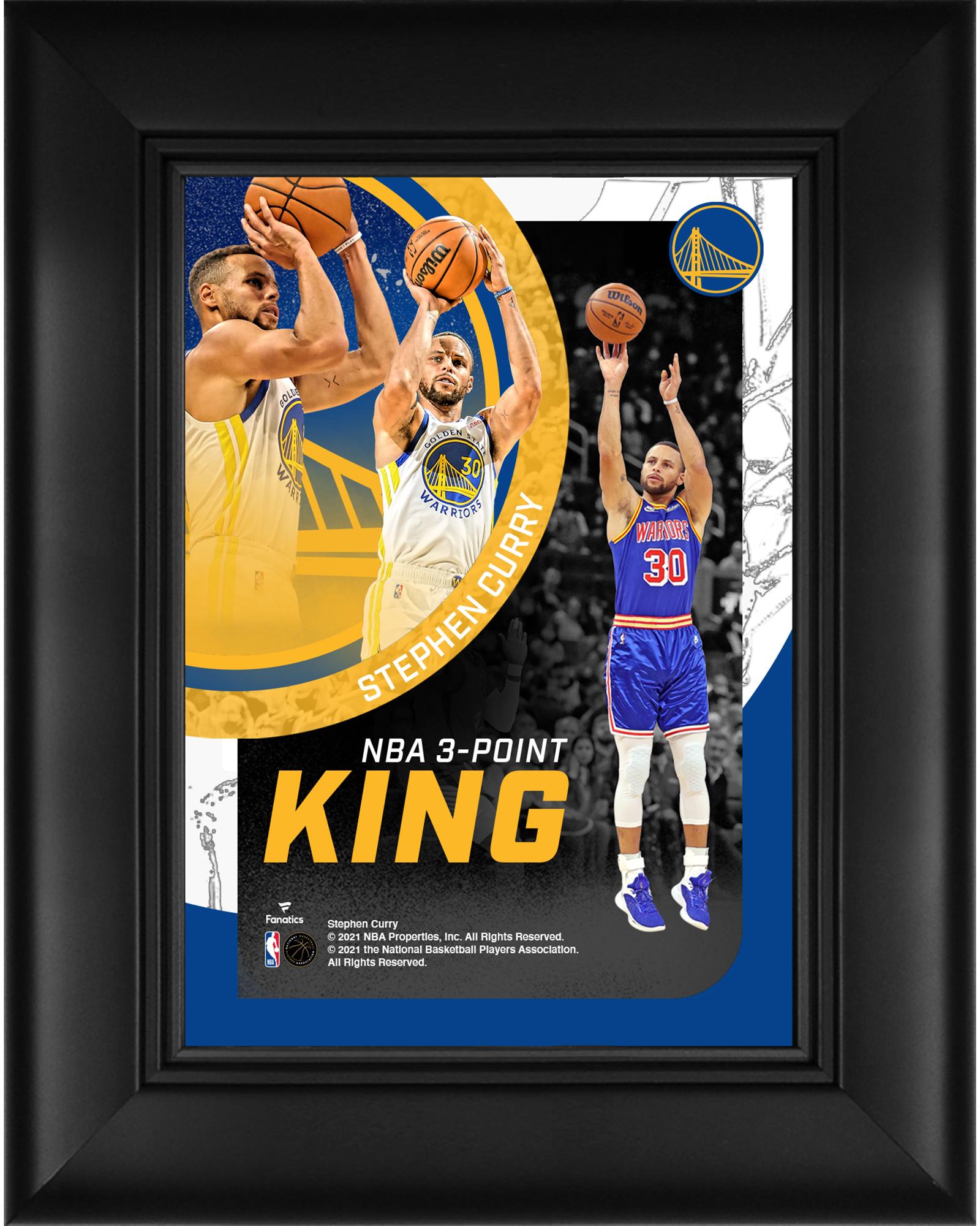 Stephen Curry Golden State Warriors Framed 5" x 7" NBA All-Time 3 Point ...