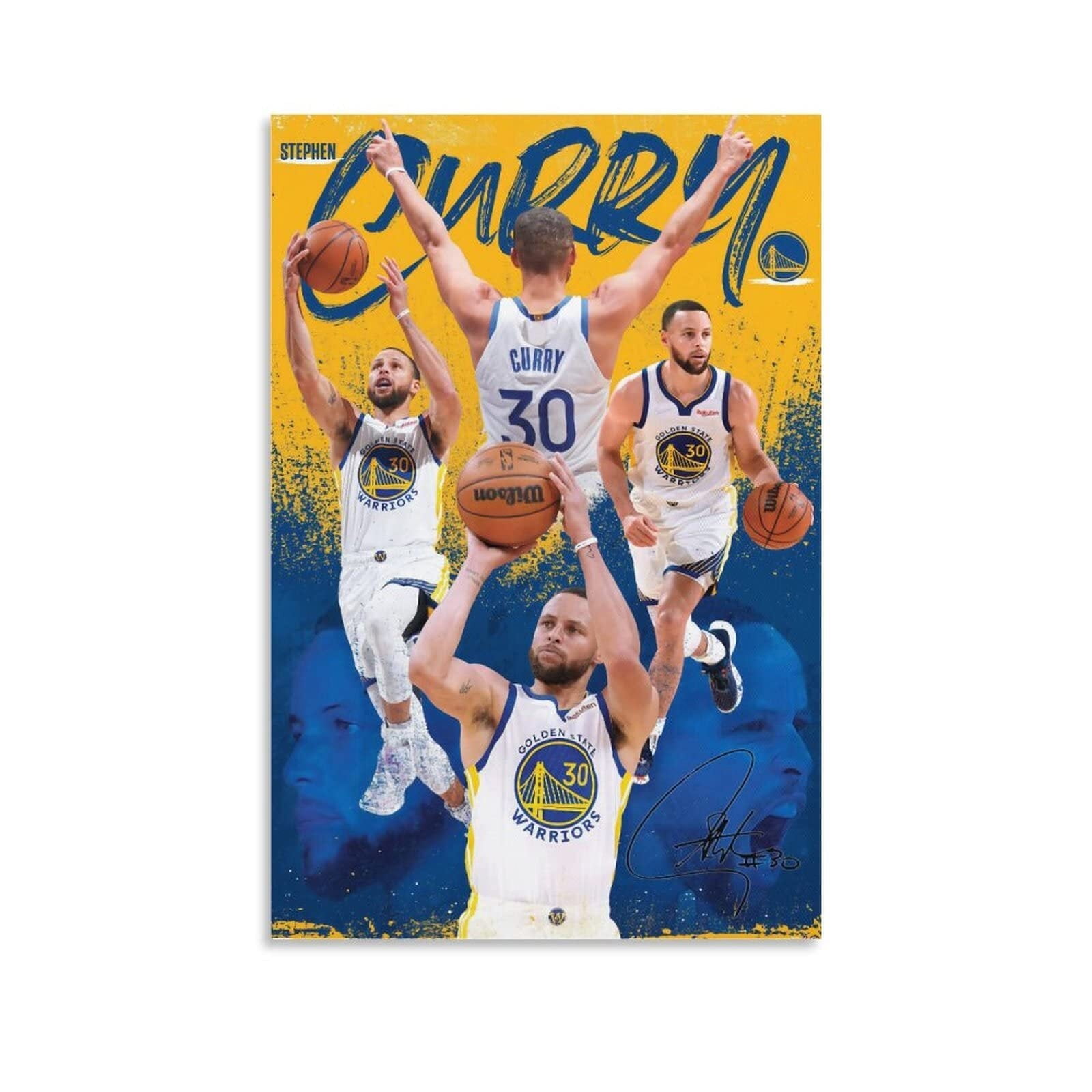 Stephen Curry Poster 1 Wall Art Canvas Print Poster Home Bathroom ...