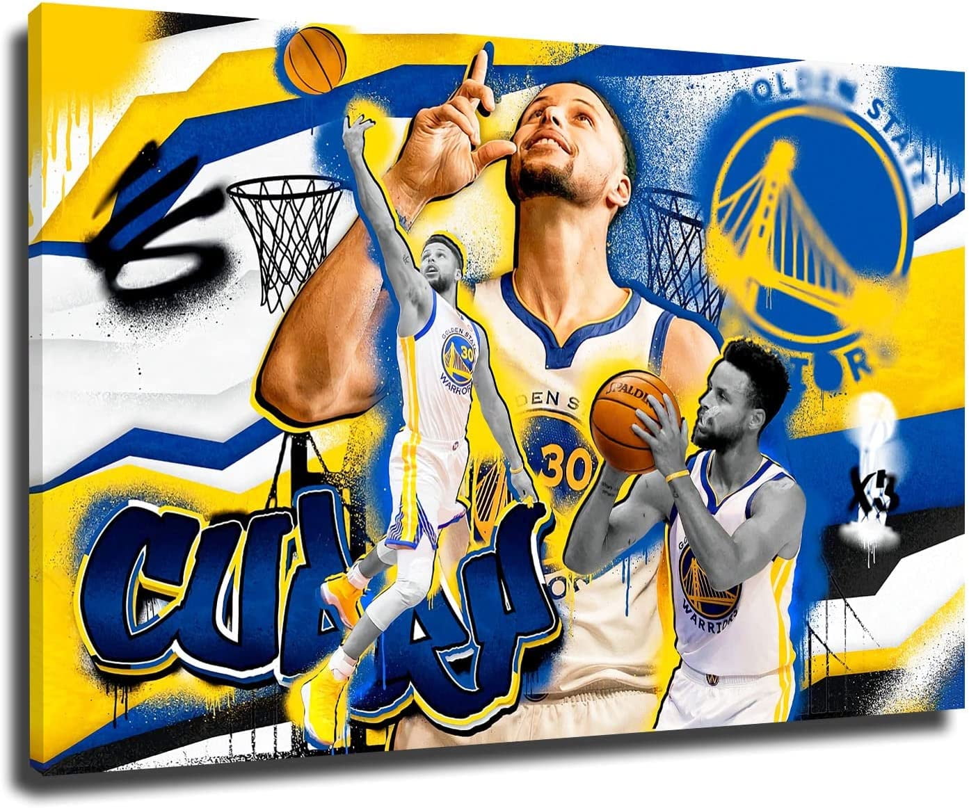 Stephen Curry Poster Basketball Posters 2022 Super Star Poster Canvas ...