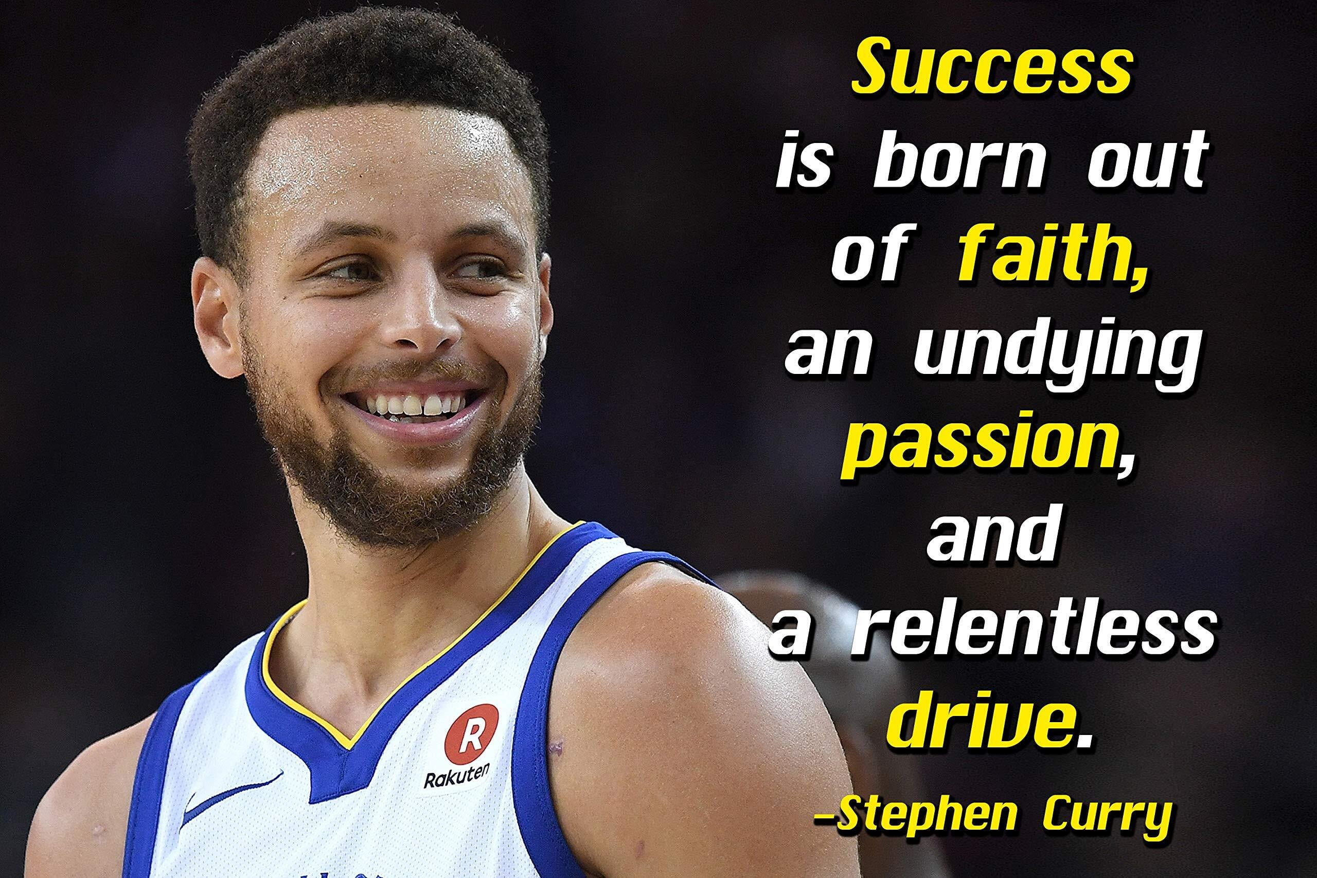 Stephen Curry Poster Quote Cool Golden State Warriors Steph Curry ...