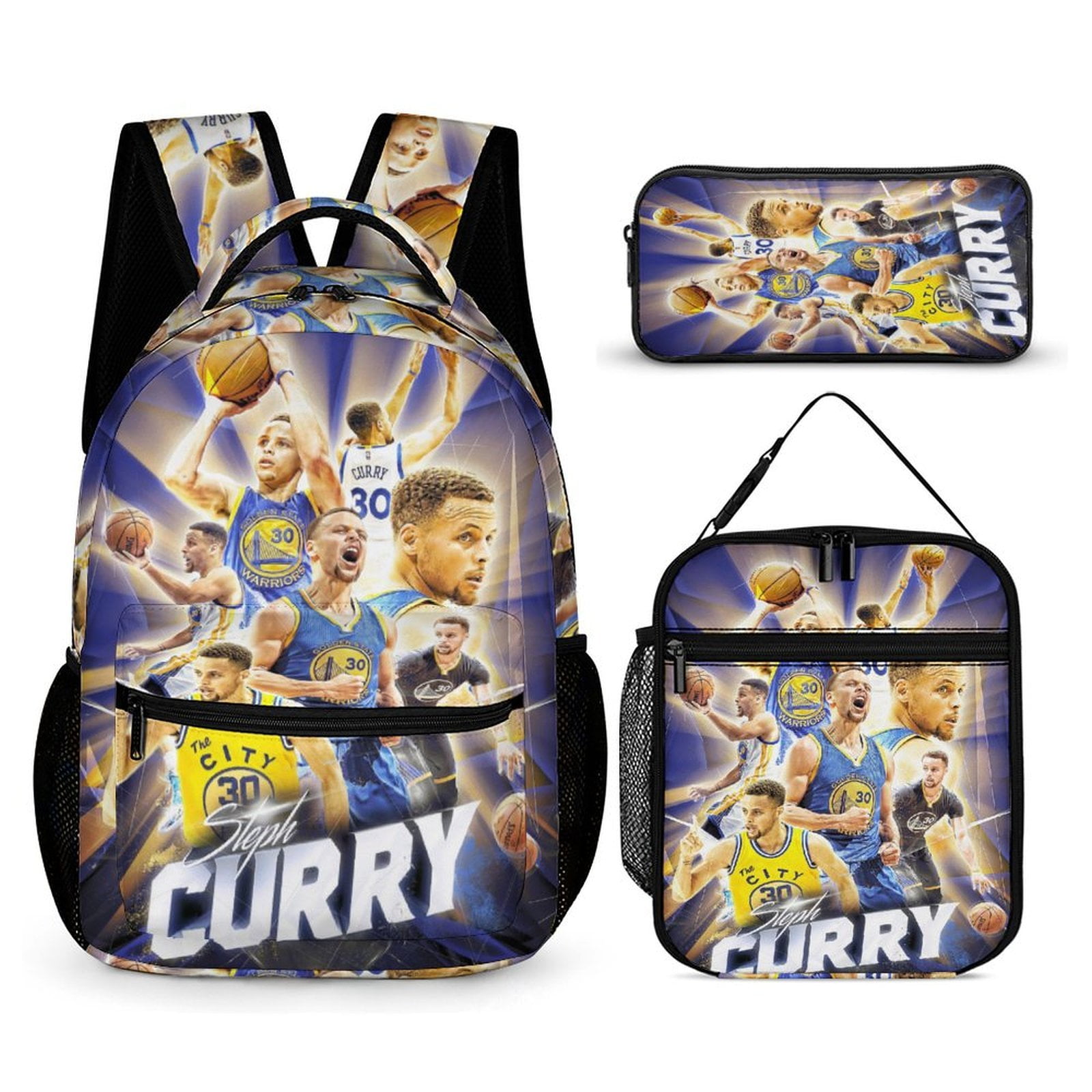 Stephen Curry Poster2 3 Piece Backpack Set Anime Casual Daypack with ...