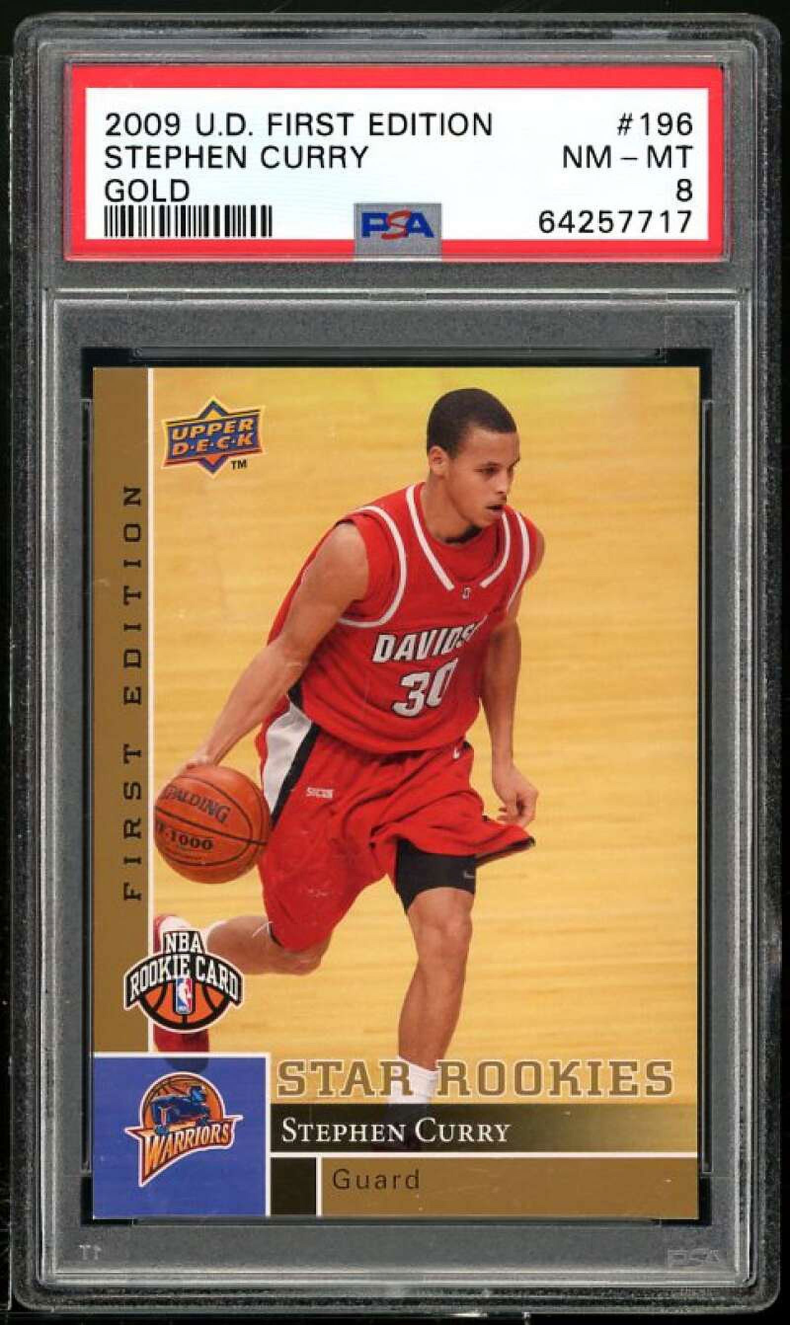 Stephen Curry Rookie Card 2009-10 U.D. First Edition Gold #196 ...