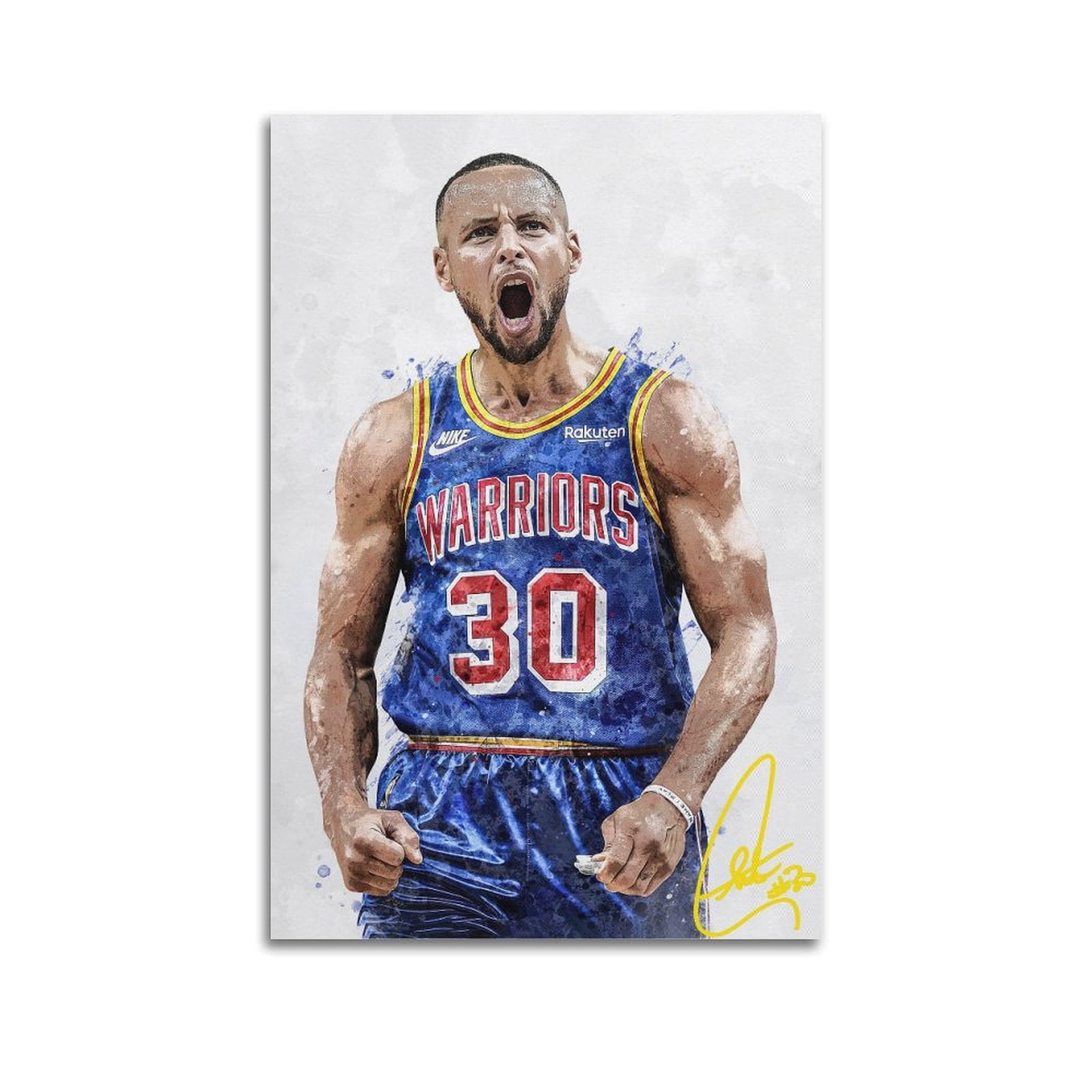 Stephen Curry Signed Poster Anime Star Music Picture Wall Art Painting ...