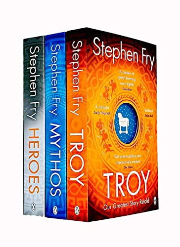 Stephen Fry Greek Myths Series Collection 3 Books Set (Troy, Heroes ...