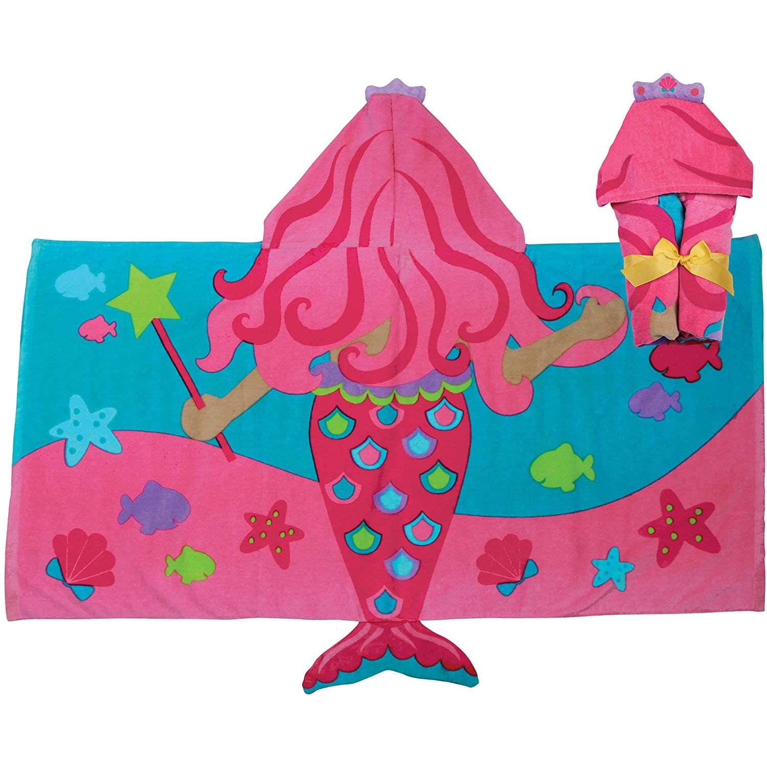 Stephen Joseph Cotton Hooded Beach and Bath Towel with 3 Cold Pieces ...