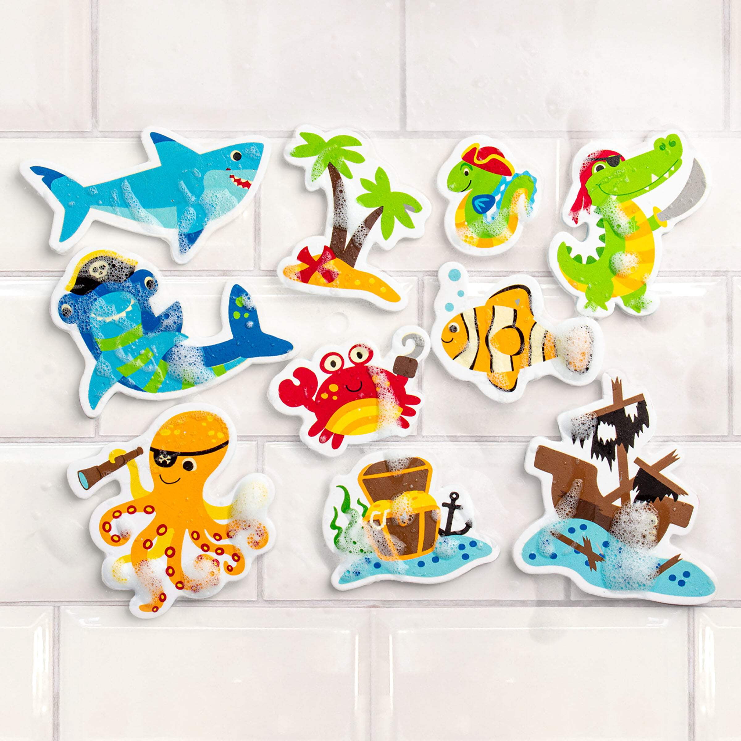 Stephen Joseph, Floating Foam Bath Character 10-Piece Toy Set - Walmart.com